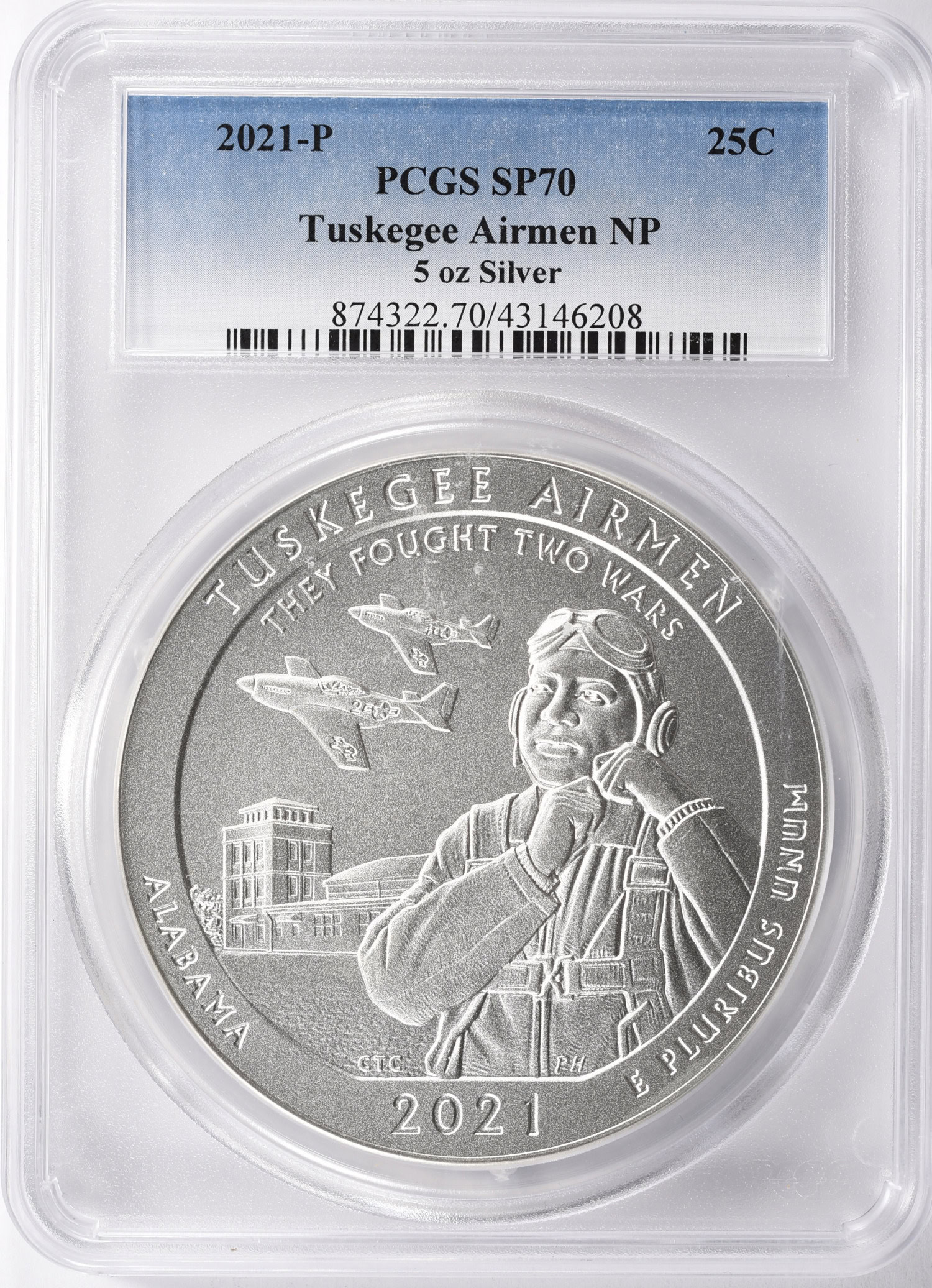 2021-P America the Beautiful 5 oz. Silver Quarter Tuskegee Airmen ...