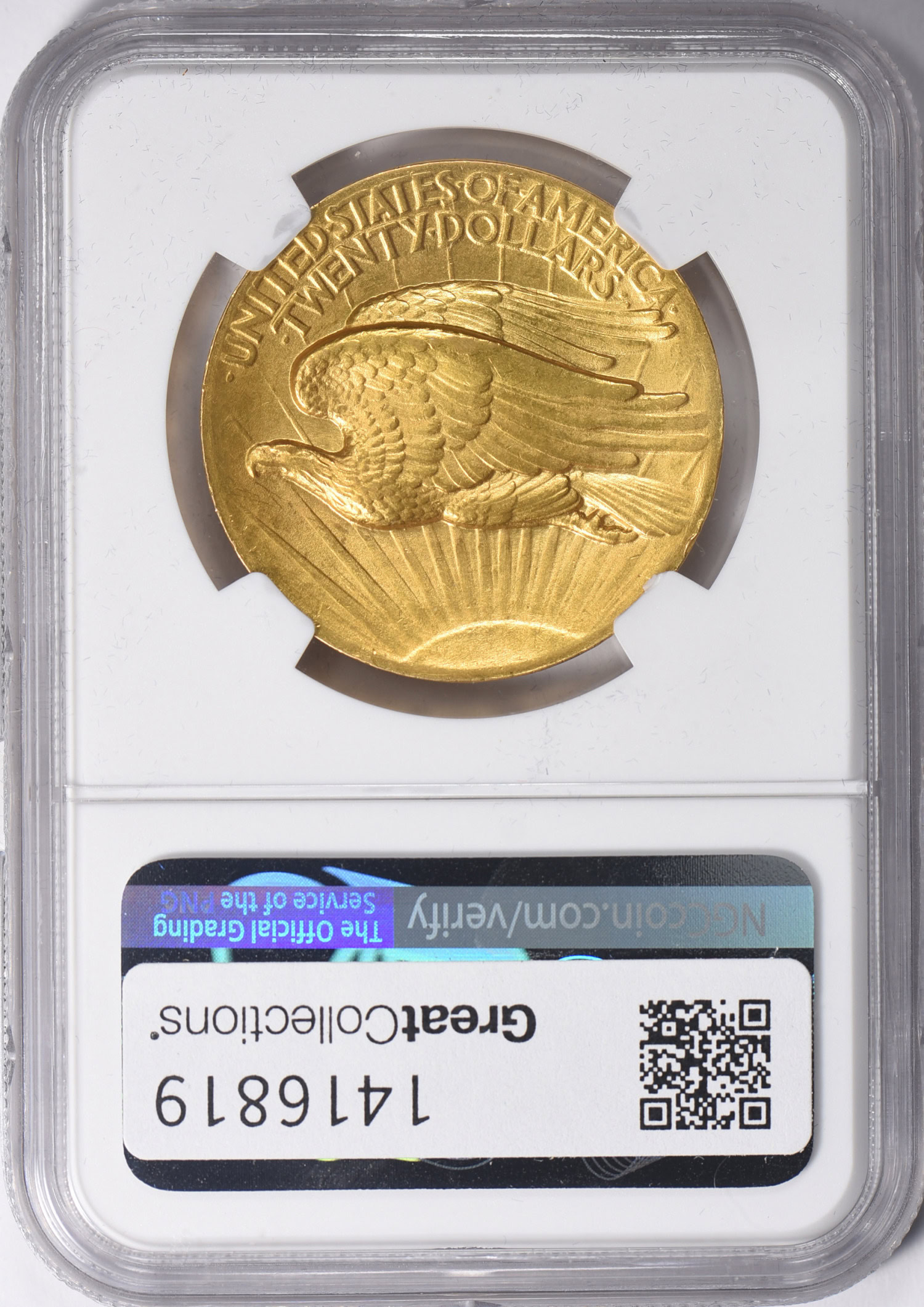 1907 Saint-Gaudens Gold Double Eagle MCMVII. High Relief, Wire Edge NGC AU-58 (Item 1416819 ...
