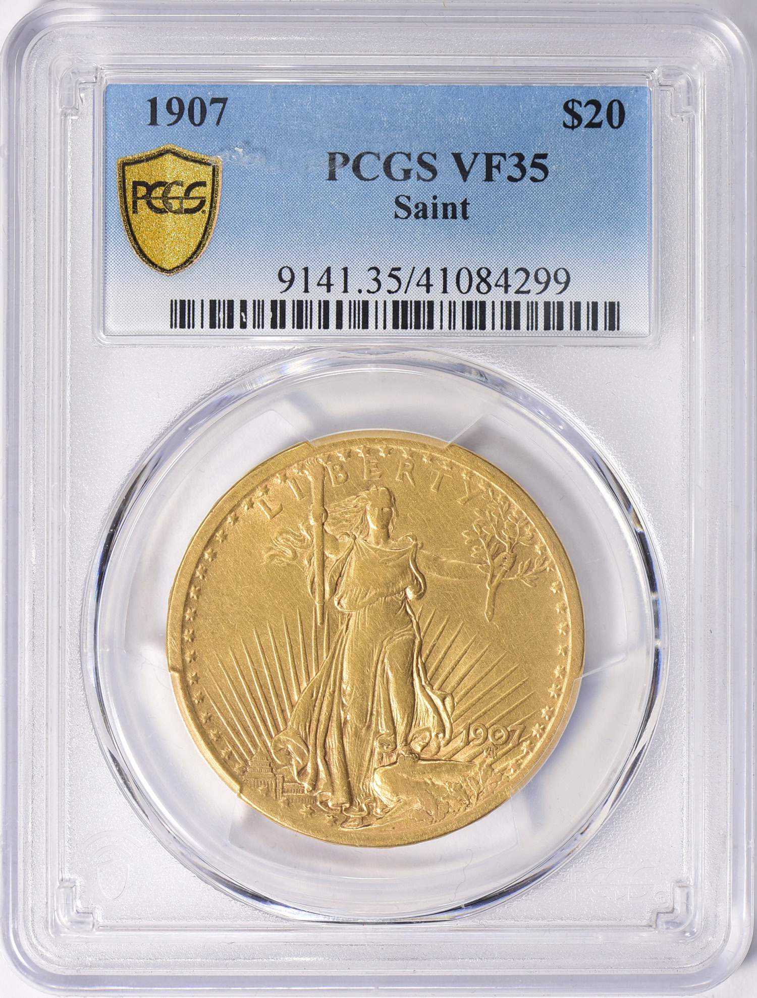 1907 Saint-Gaudens Gold Double Eagle Arabic Numerals PCGS VF-35 (Item ...