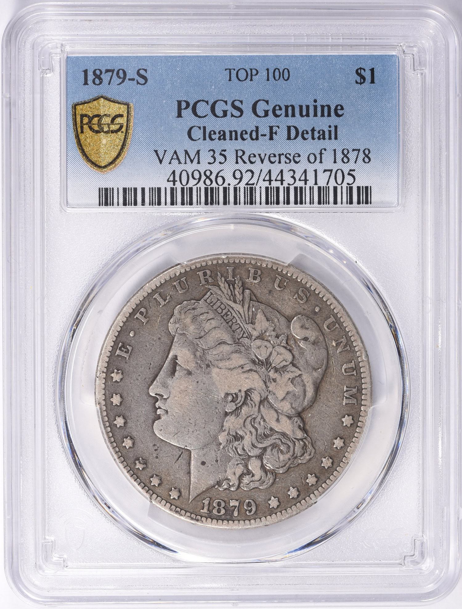 1879-S Morgan Silver Dollar Reverse of 1878 VAM-35 Top 100 PCGS Genuine Fine Details (Item ...