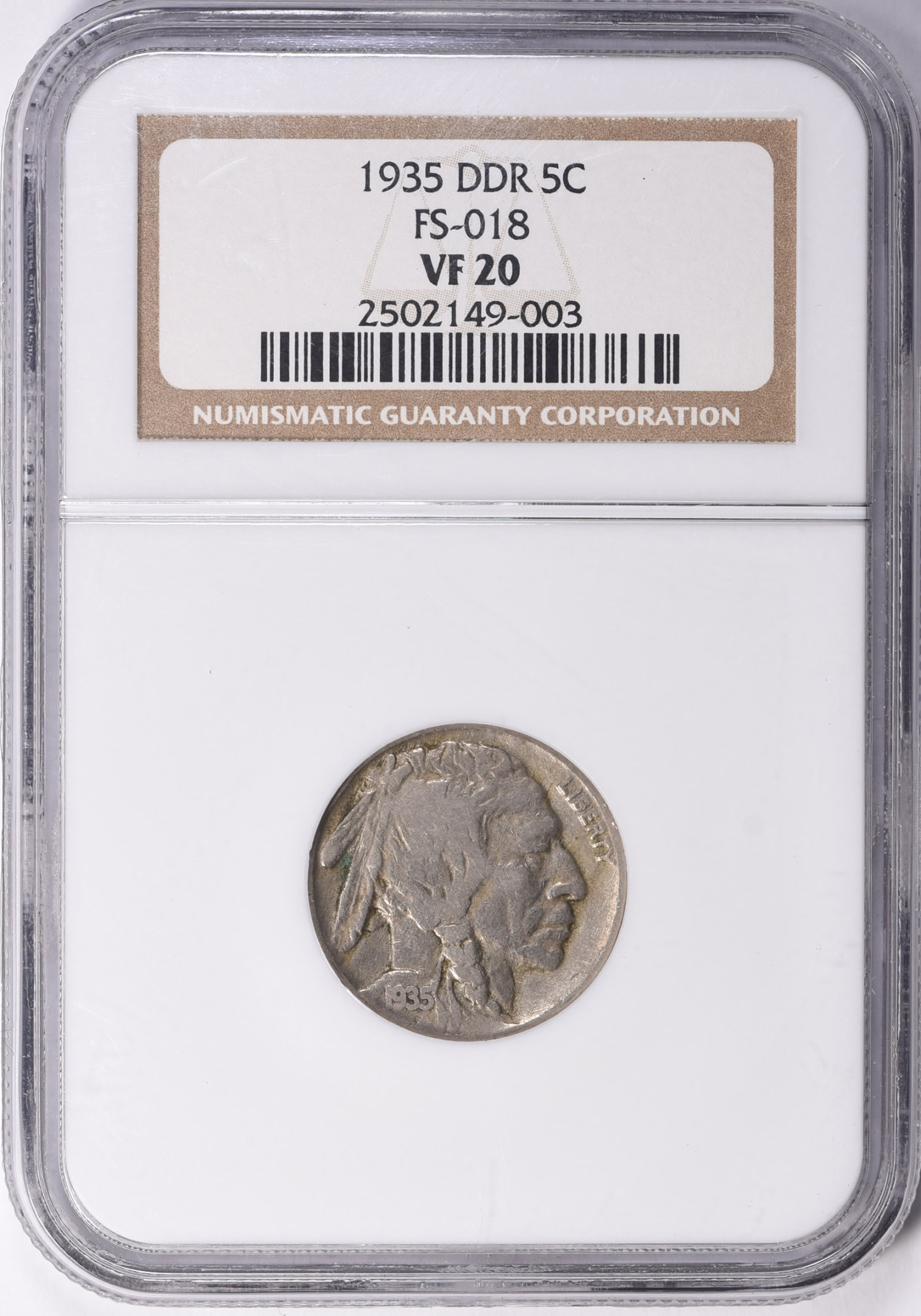 1935 Buffalo Nickel Doubled Die Reverse FS-018 NGC VF-20 (Item 1419083 ...