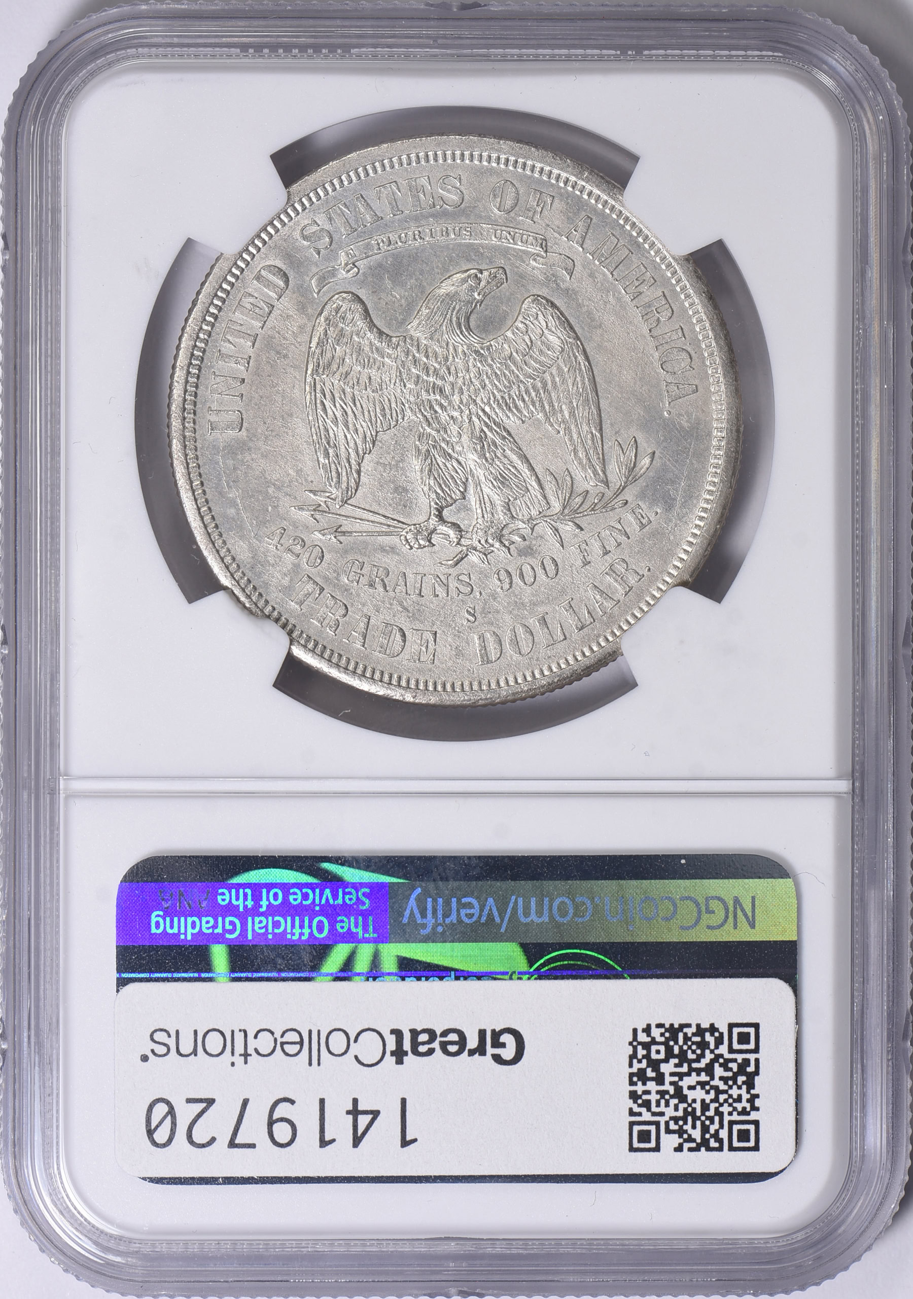1875-S Trade Silver Dollar NGC Unc Details (Item 1419720 ...