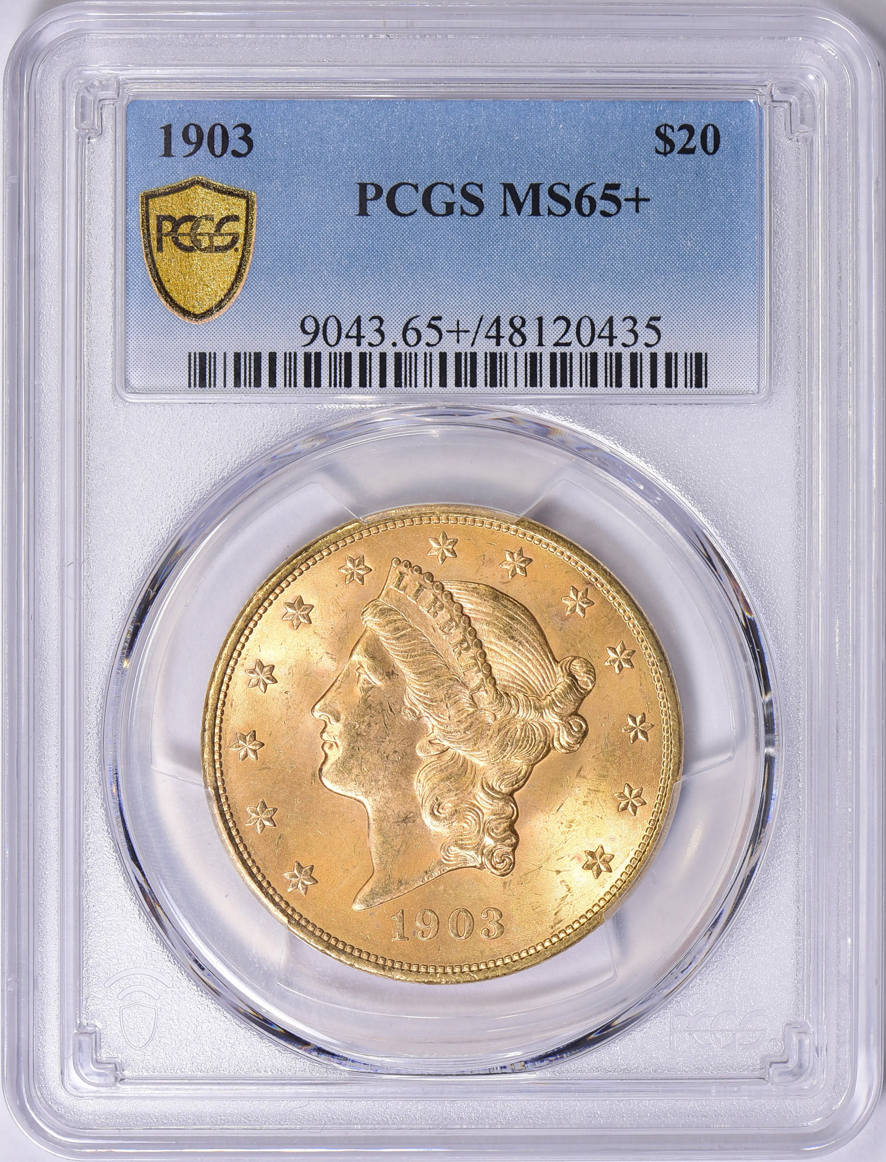 1903 Liberty Gold Double Eagle PCGS MS-65+ (Item 1420099) | GreatCollections Coin Auctions