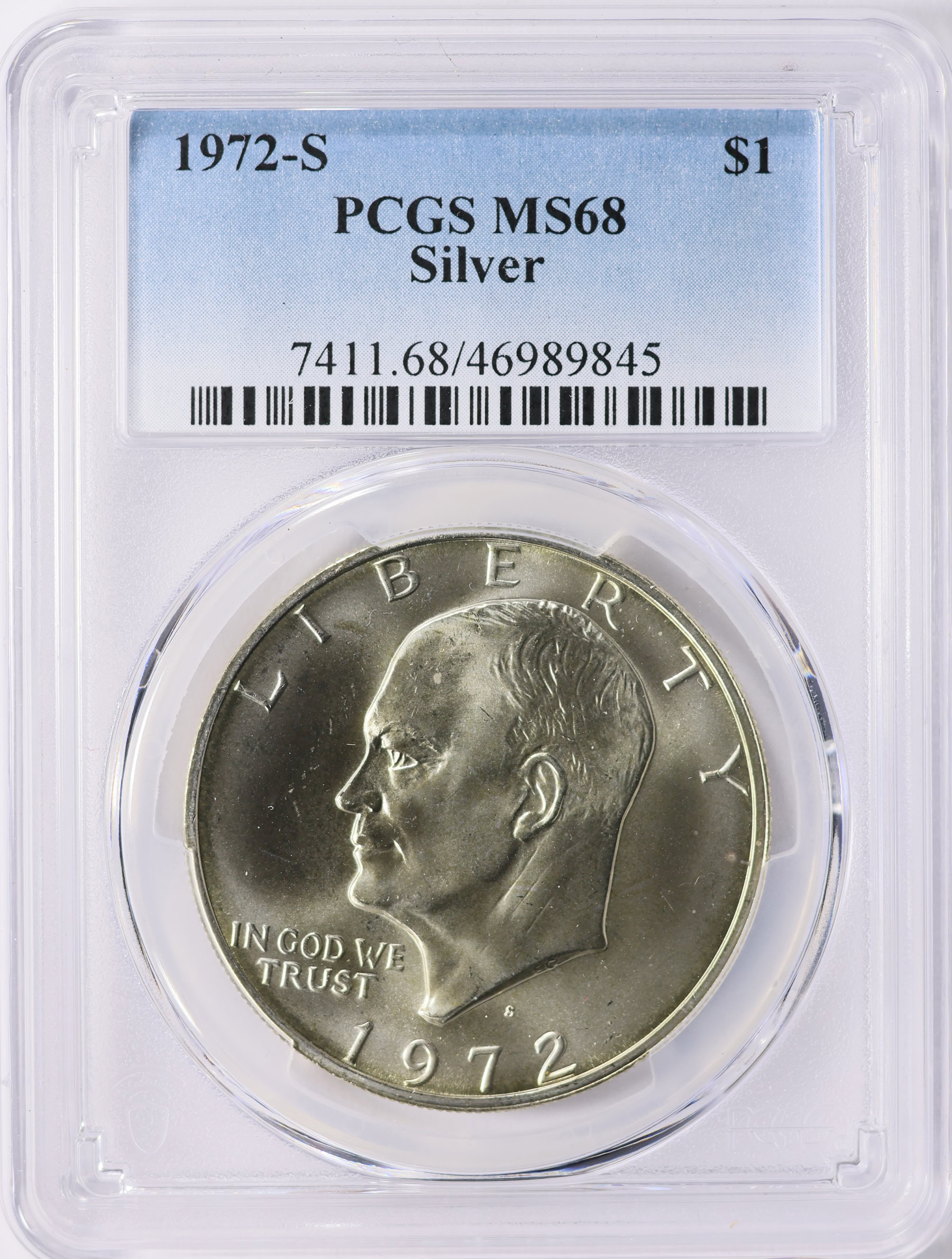 1972-S Eisenhower Dollar Silver PCGS MS-68 (Item 1421338) | GreatCollections Coin Auctions