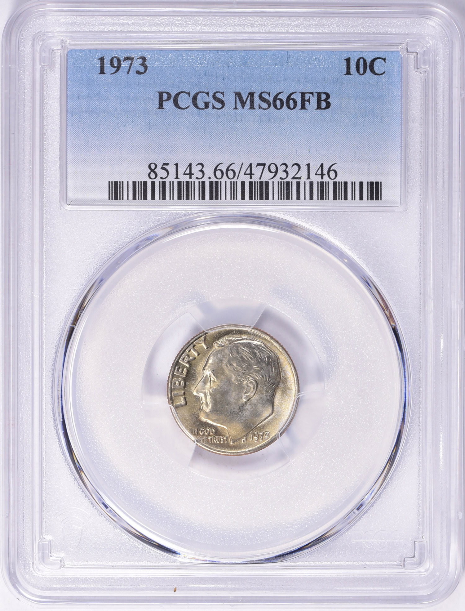 1973 Roosevelt Dime PCGS MS-66 FB (Item 1422669) | GreatCollections ...