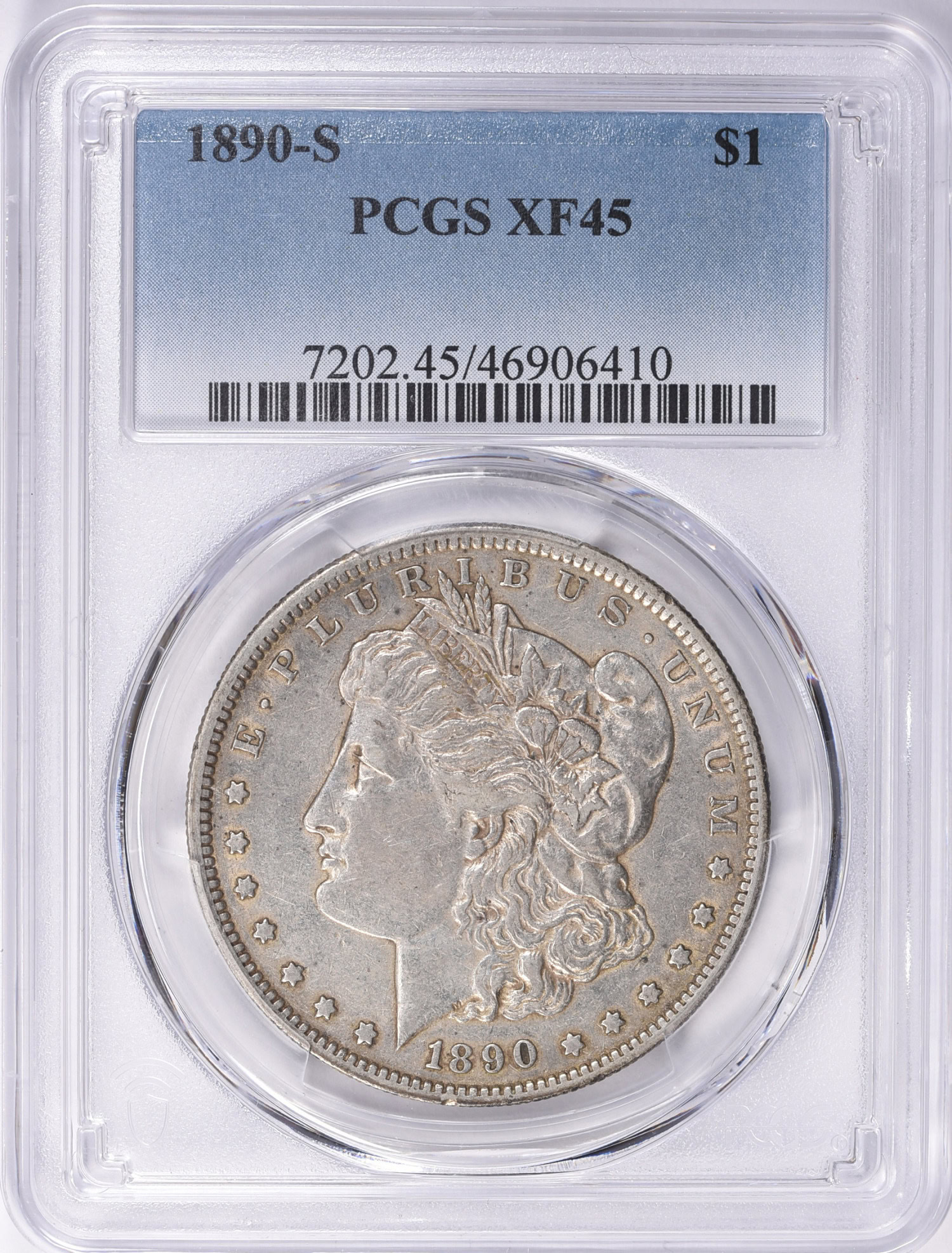 1890-S Morgan Silver Dollar PCGS XF-45 (Item 1423195) | GreatCollections Coin Auctions