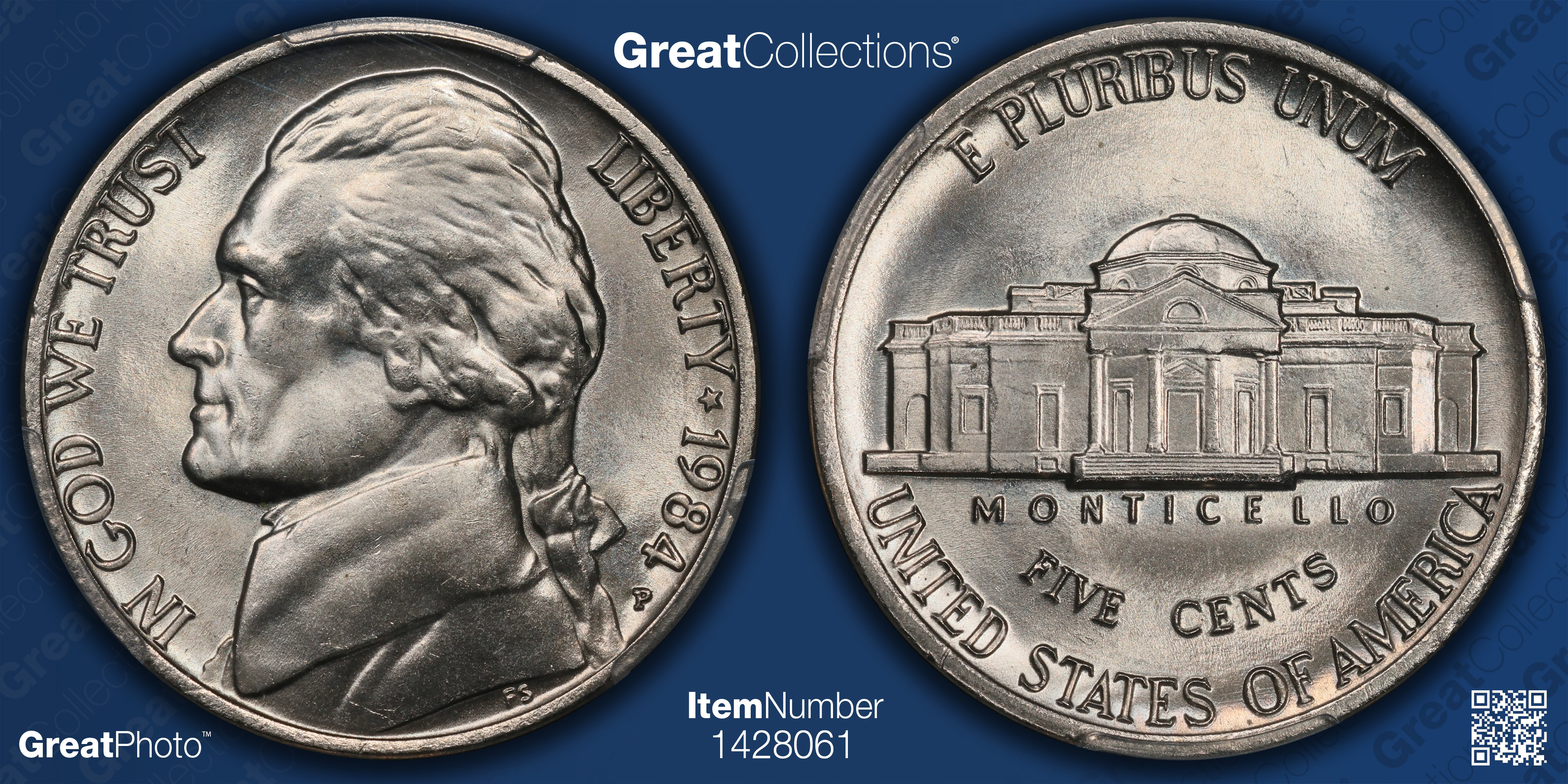 1984-P Jefferson Nickel PCGS MS-67+ FS (Item 1428061 ...