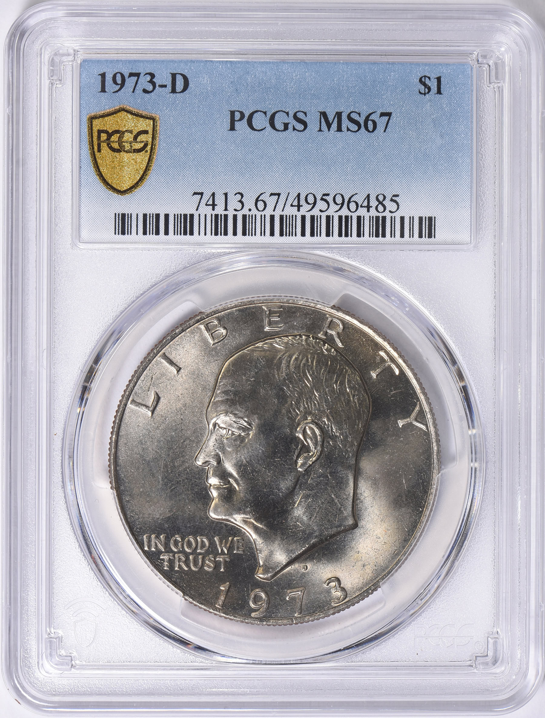 1973-D Eisenhower Dollar PCGS MS-67 (Item 1431490) | GreatCollections ...