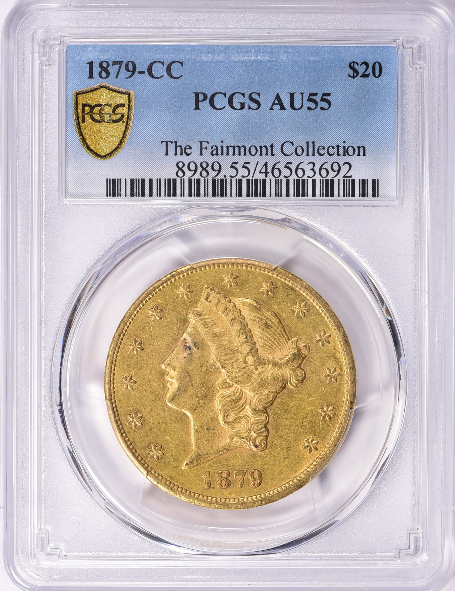 1879-CC Liberty Gold Double Eagle PCGS AU-55 (The Fairmont Collection) (Item 1432064 ...