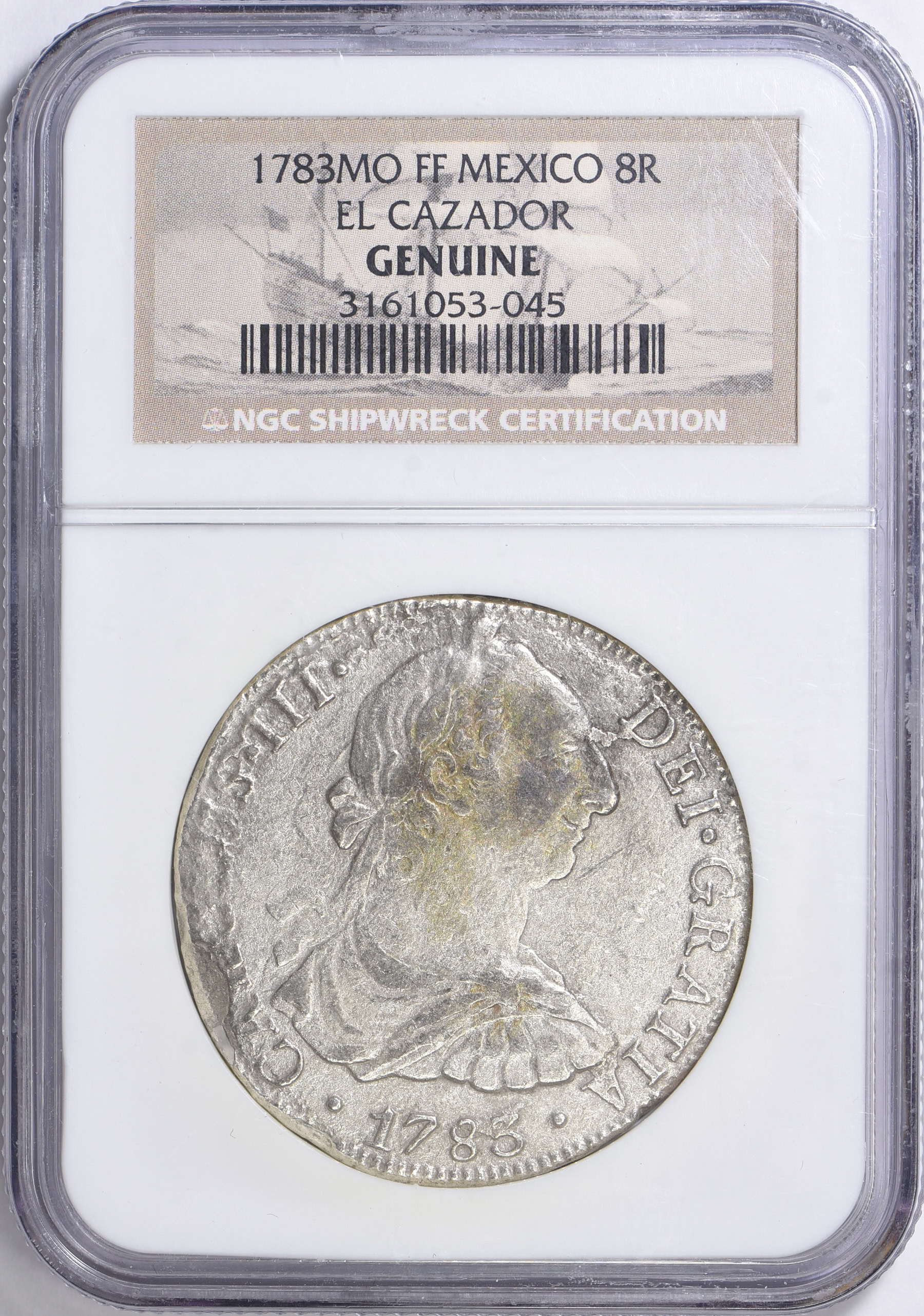 Mexico 1783-Mo FF Silver 8 Reales KM-106 NGC Genuine (El Cazador Shipwreck) (Item 1432276 ...