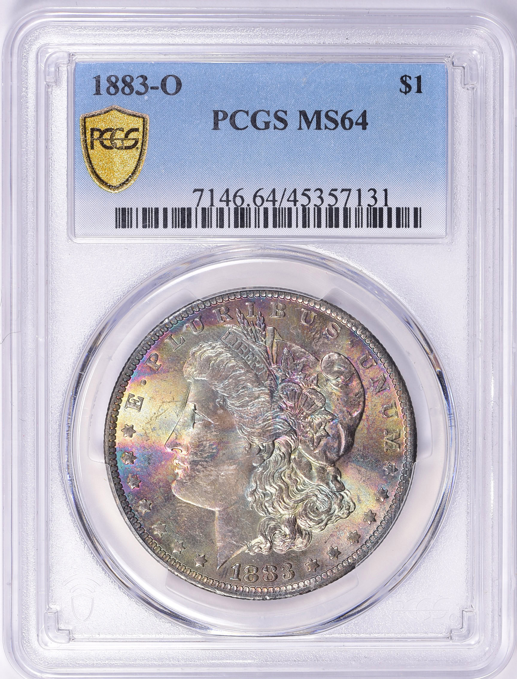 1883-O Morgan Silver Dollar PCGS MS-64 (Toned) (Item 1435510) | GreatCollections Coin Auctions
