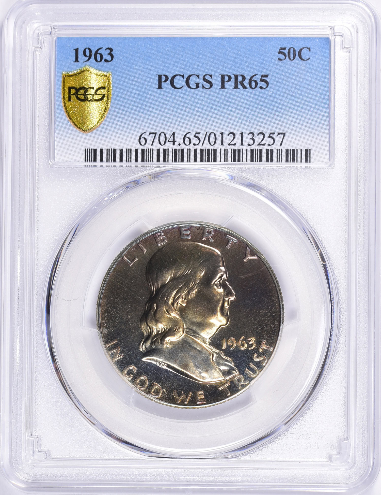 1963 Franklin Half Dollar PCGS Proof-65 (Toned) (Item 1435757 ...