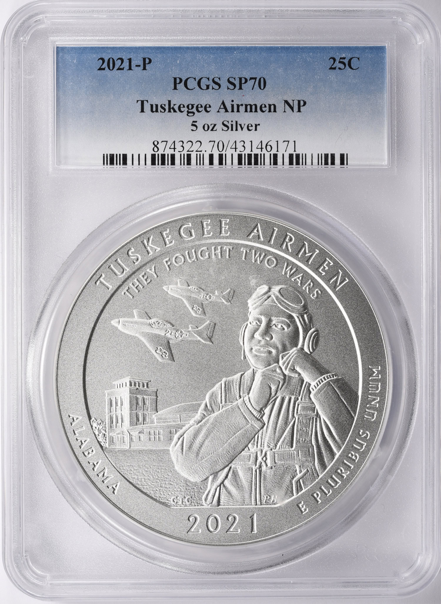 2021 America the Beautiful 5 oz. Silver Quarter Tuskegee Airmen ...