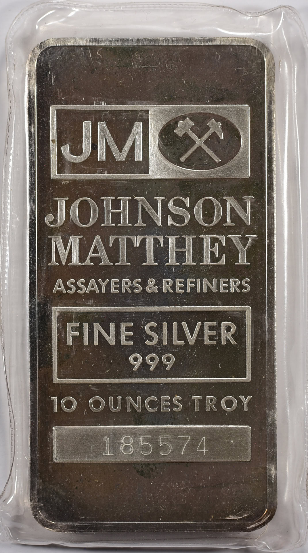 ND Silver 10oz Johnson Matthey Silver Ingot/Bar Uncertified Sealed in ...