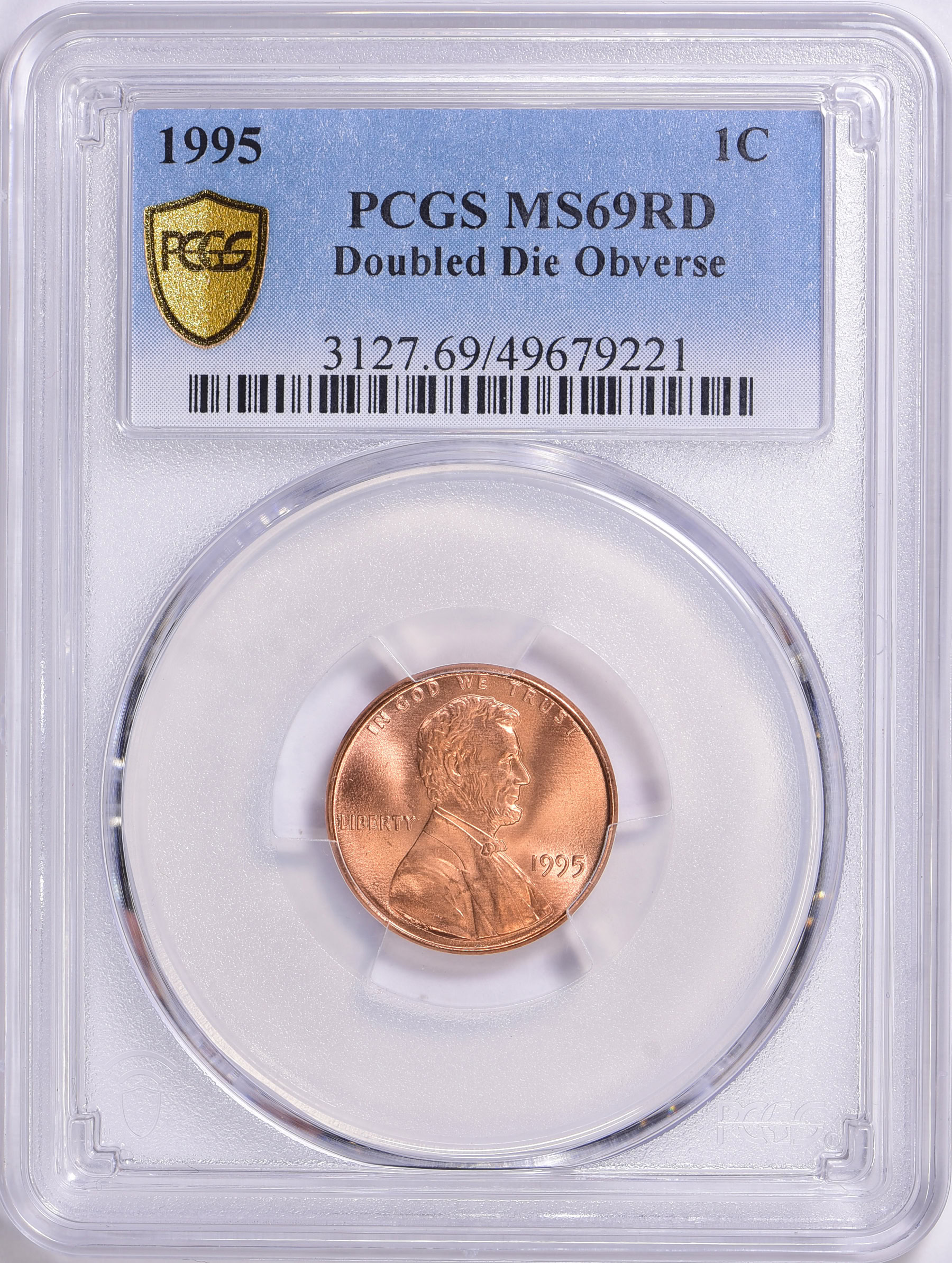 1995 Lincoln Cent Doubled Die Obverse PCGS MS-69 RD (Item 1438549 ...