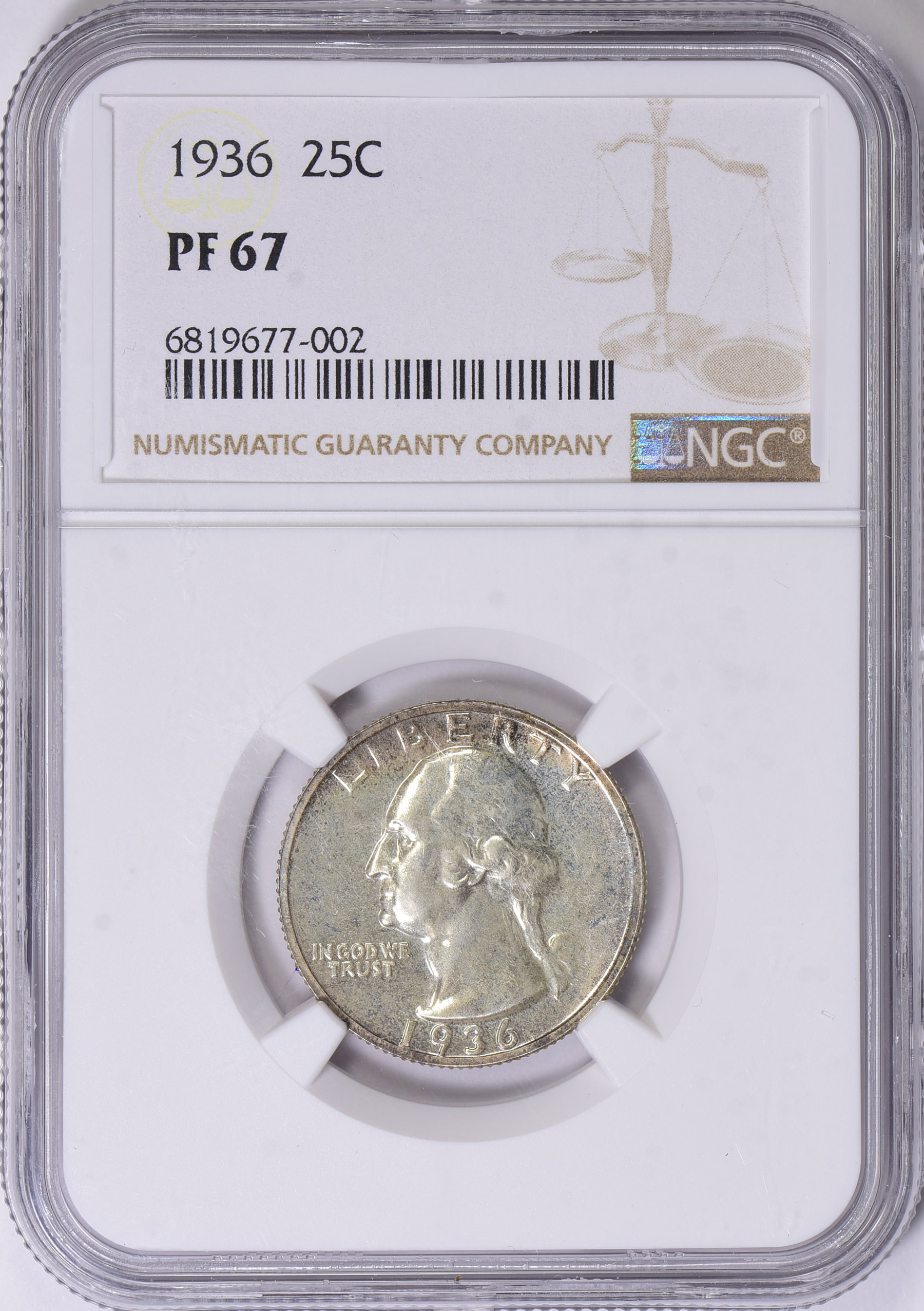 1936 Washington Quarter NGC Proof-67 (Item 1441454) | GreatCollections ...