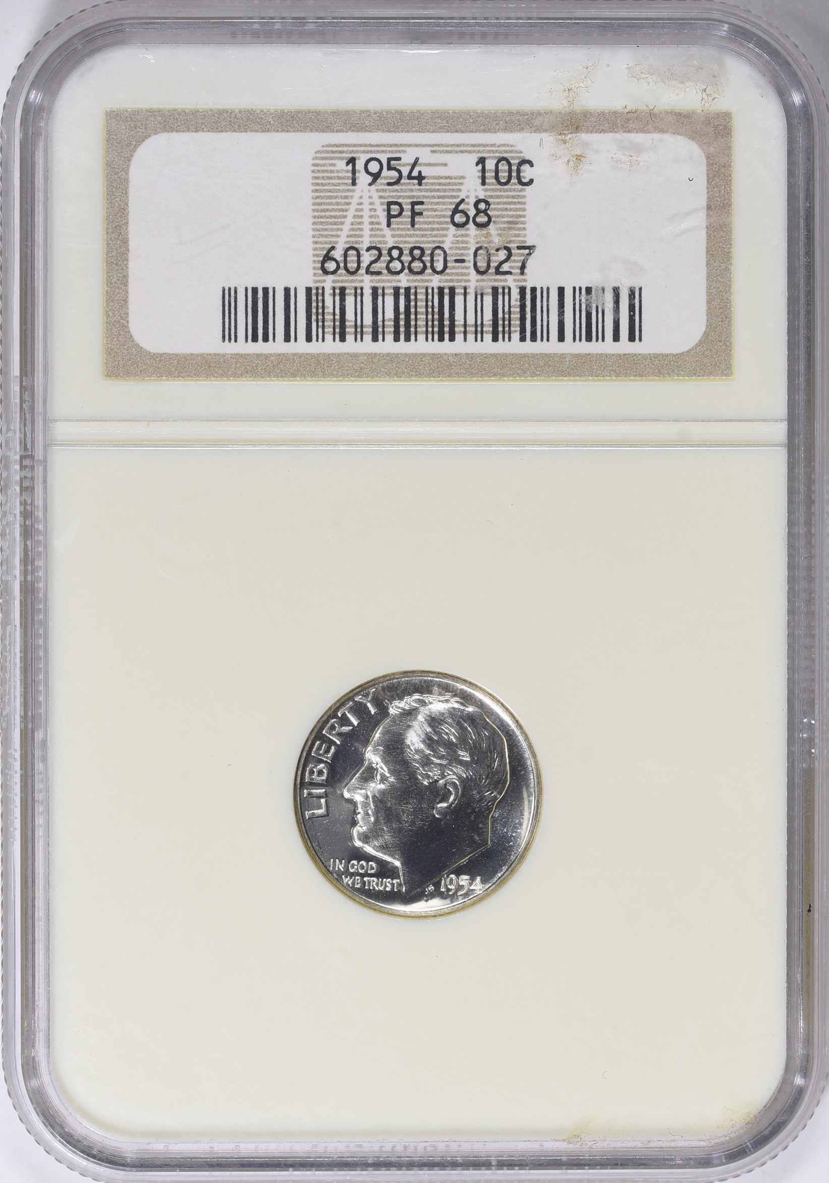 1954 Roosevelt Dime NGC Proof-68 (Item 1446596) | GreatCollections Coin ...
