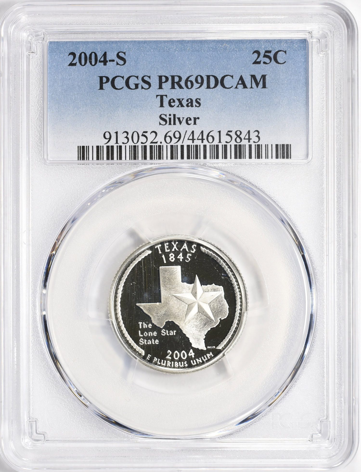 2004-S State Quarter Texas. Silver PCGS Proof-69 DCAM (Item 1451317 ...