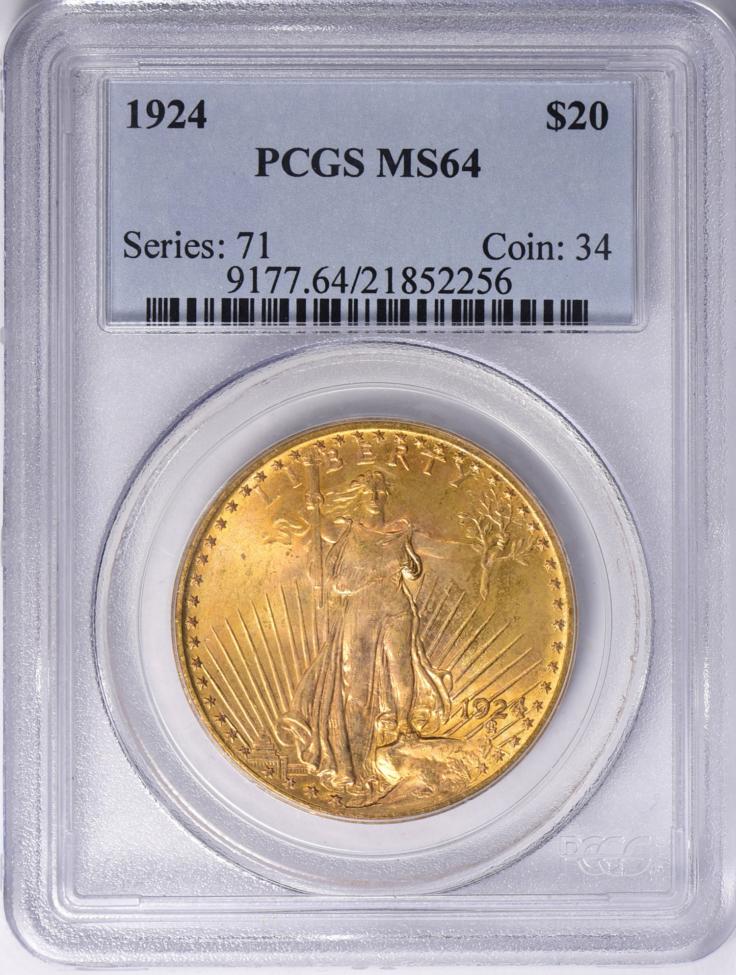1924 Saint-Gaudens Gold Double Eagle PCGS MS-64 (Item 1454506) | GreatCollections Coin Auctions