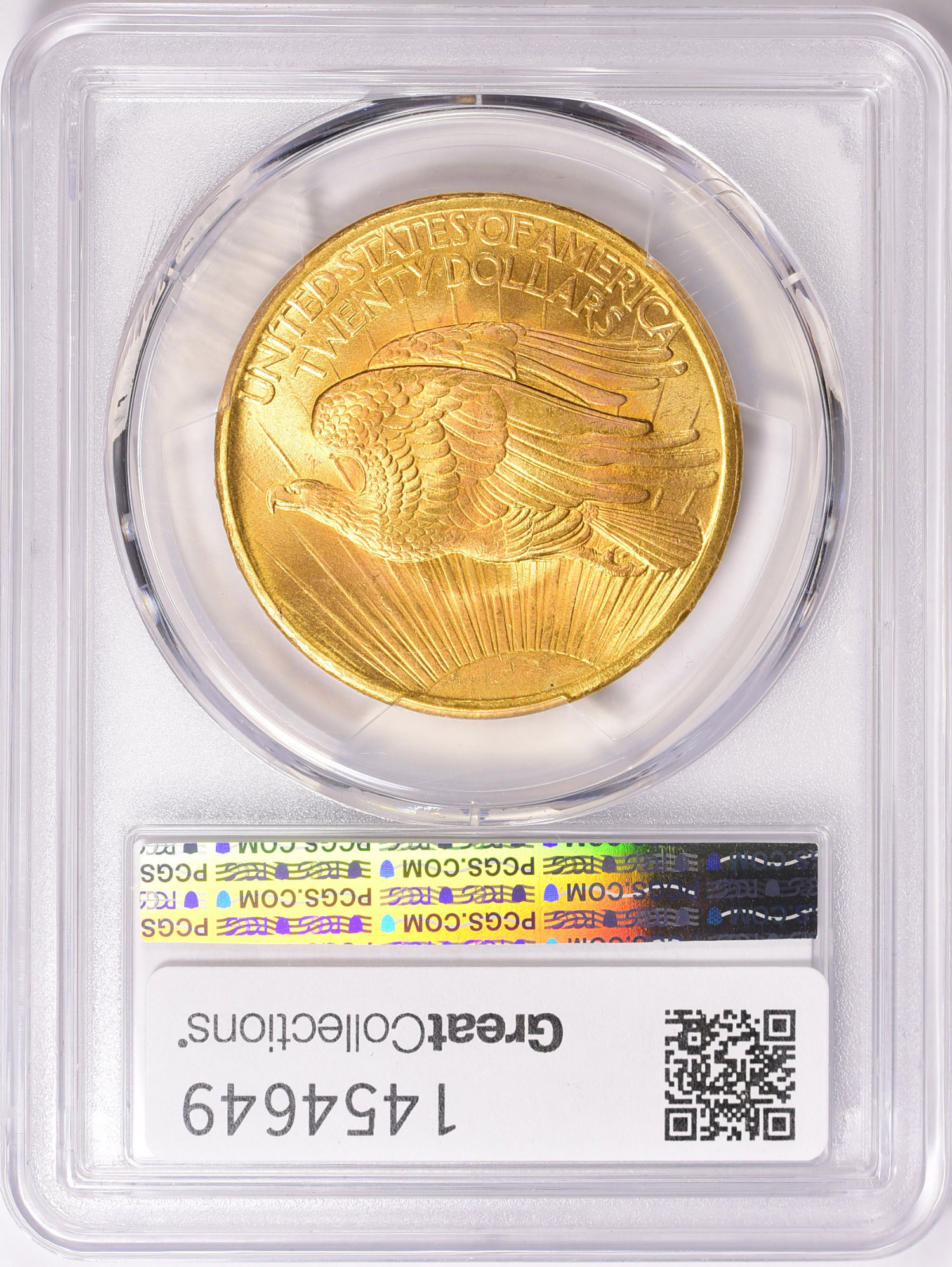1907 Saint-Gaudens Gold Double Eagle Arabic Numerals PCGS MS-66+ (CAC ...