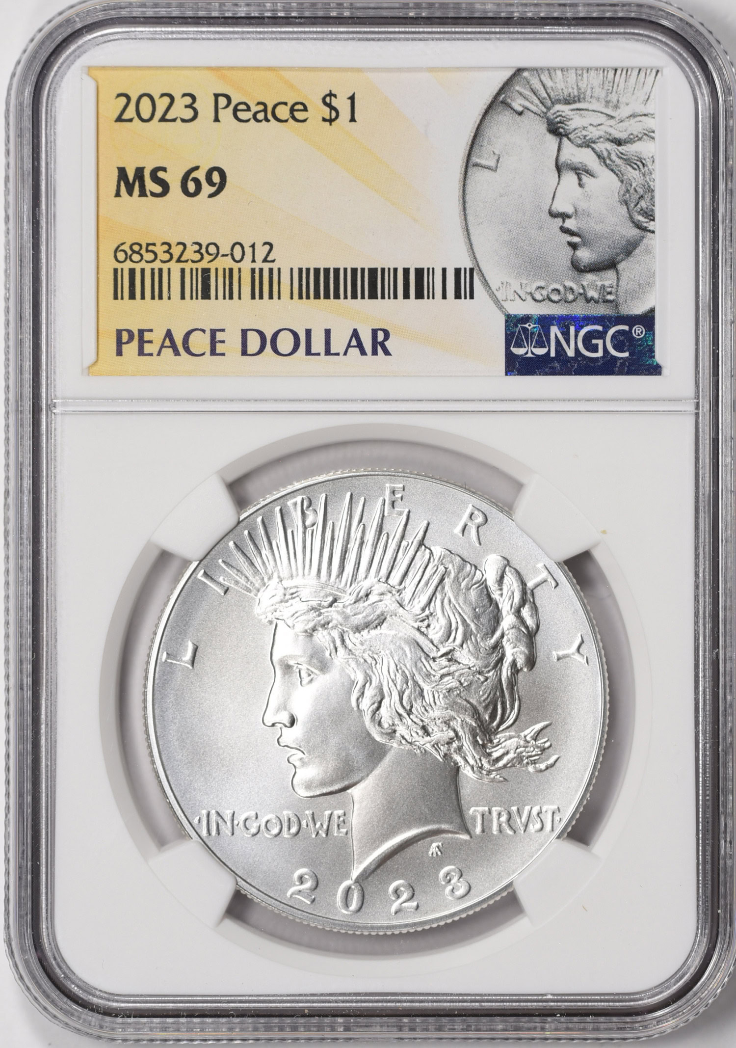 2023 Peace Silver Dollar NGC MS-69 (Peace 100th Anniversary Label ...