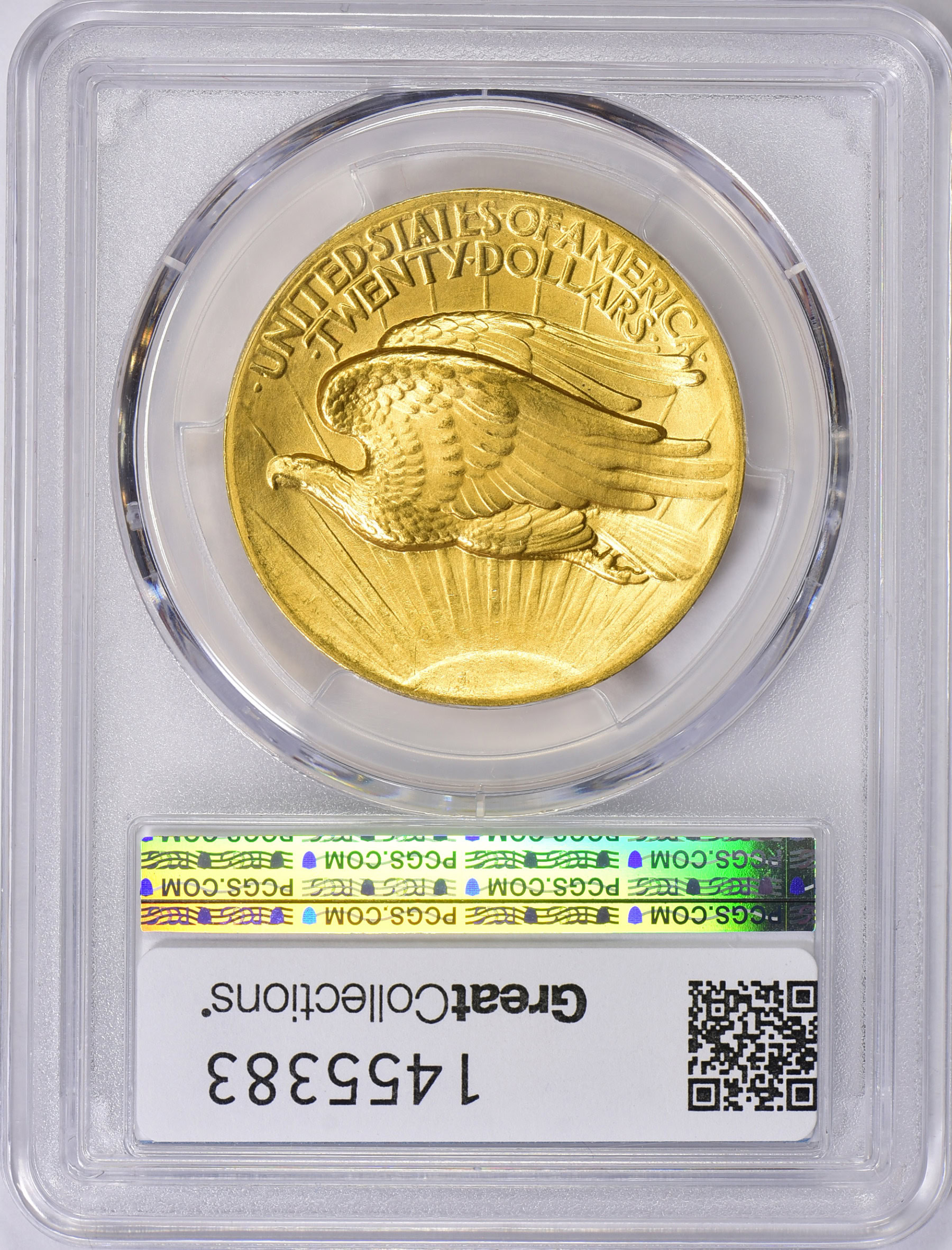 1907 Saint-Gaudens Gold Double Eagle MCMVII. High Relief, Wire Edge ...