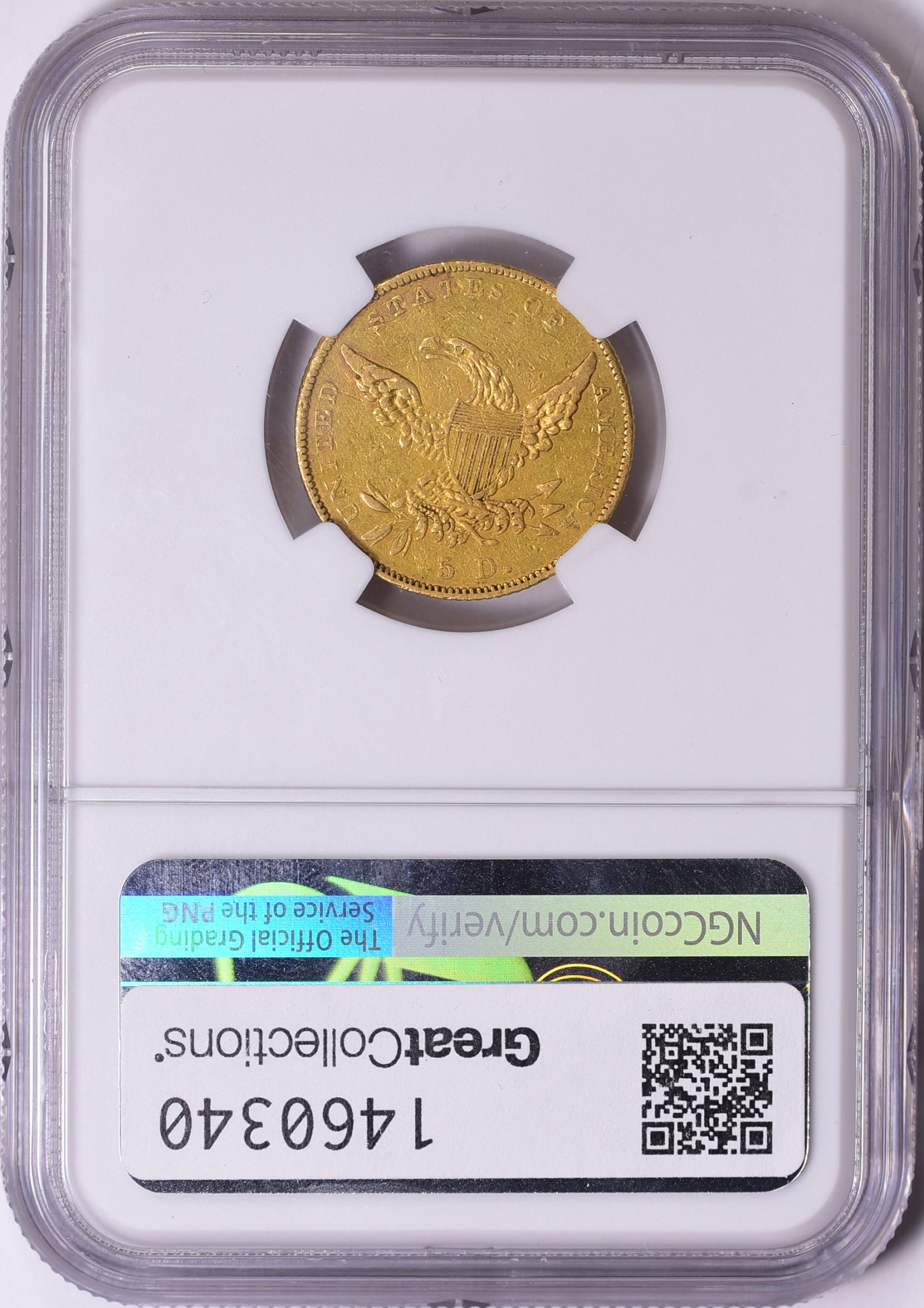 1838-C Classic Gold Half Eagle NGC AU-50 (Item 1460340 ...