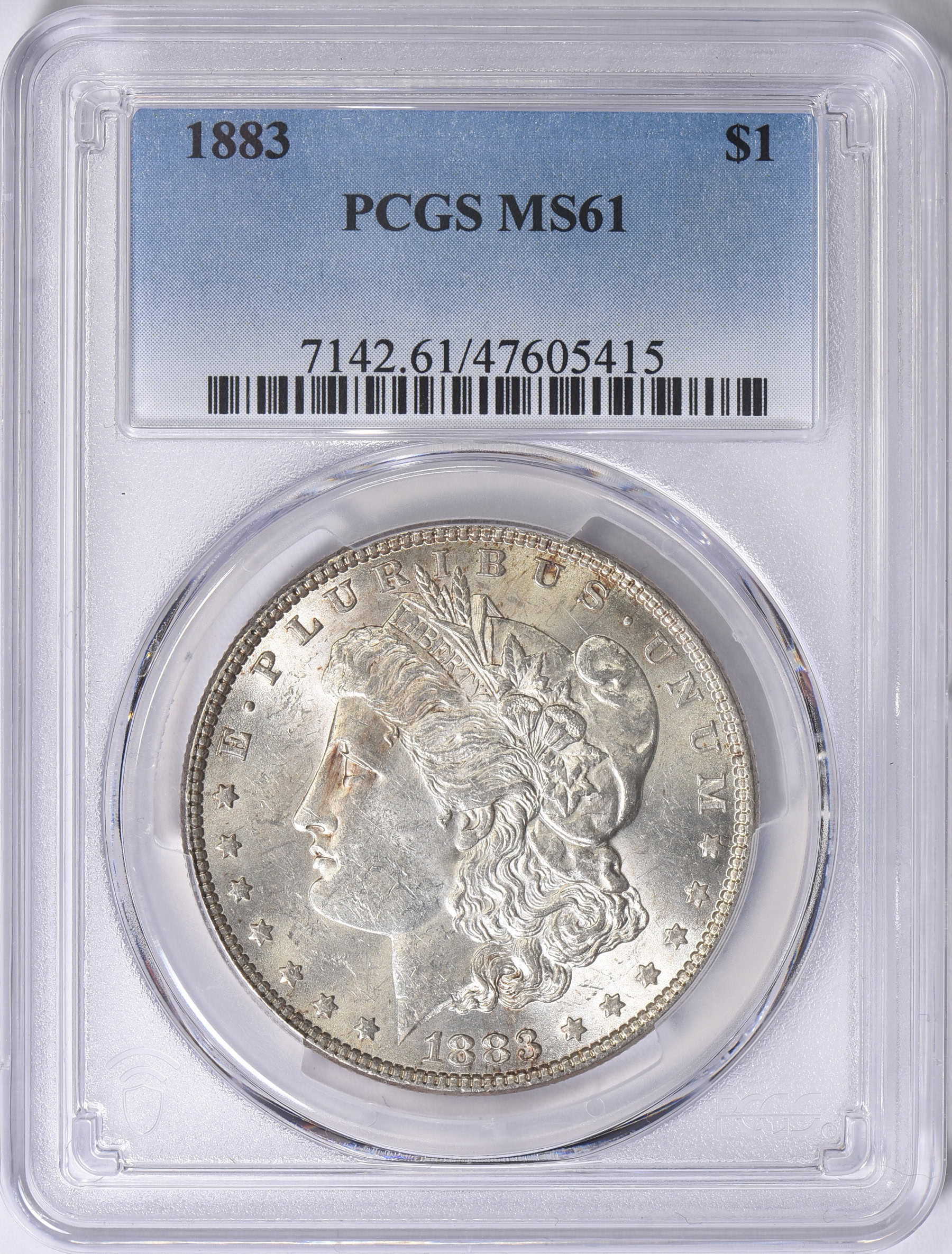 1883 Morgan Silver Dollar PCGS MS-61 (Item 1461645) | GreatCollections ...
