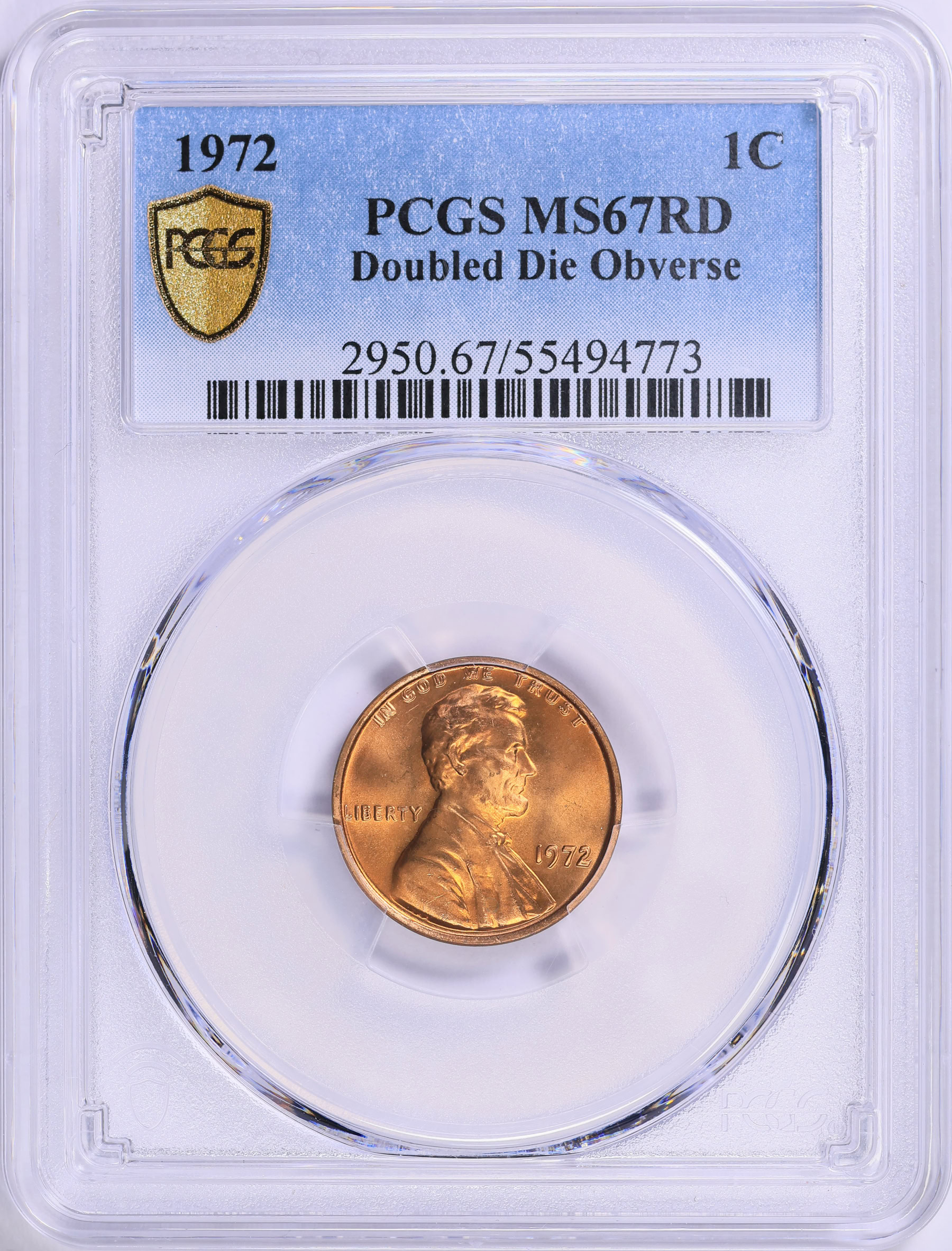 1972 Lincoln Cent Doubled Die Obverse PCGS MS-67 RD (Item 1464106 ...