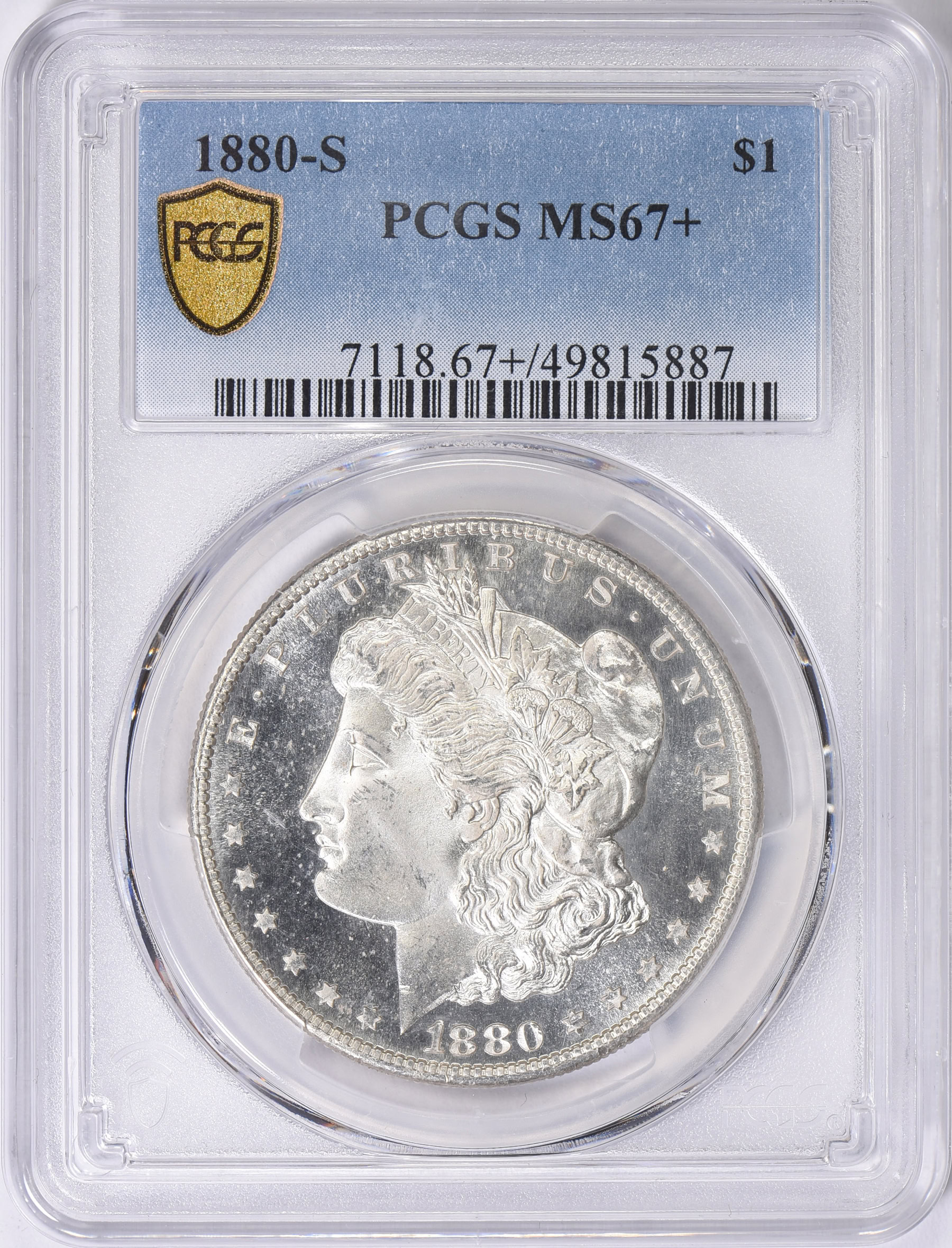 1880-S Morgan Silver Dollar PCGS MS-67+ (Item 1464163 ...