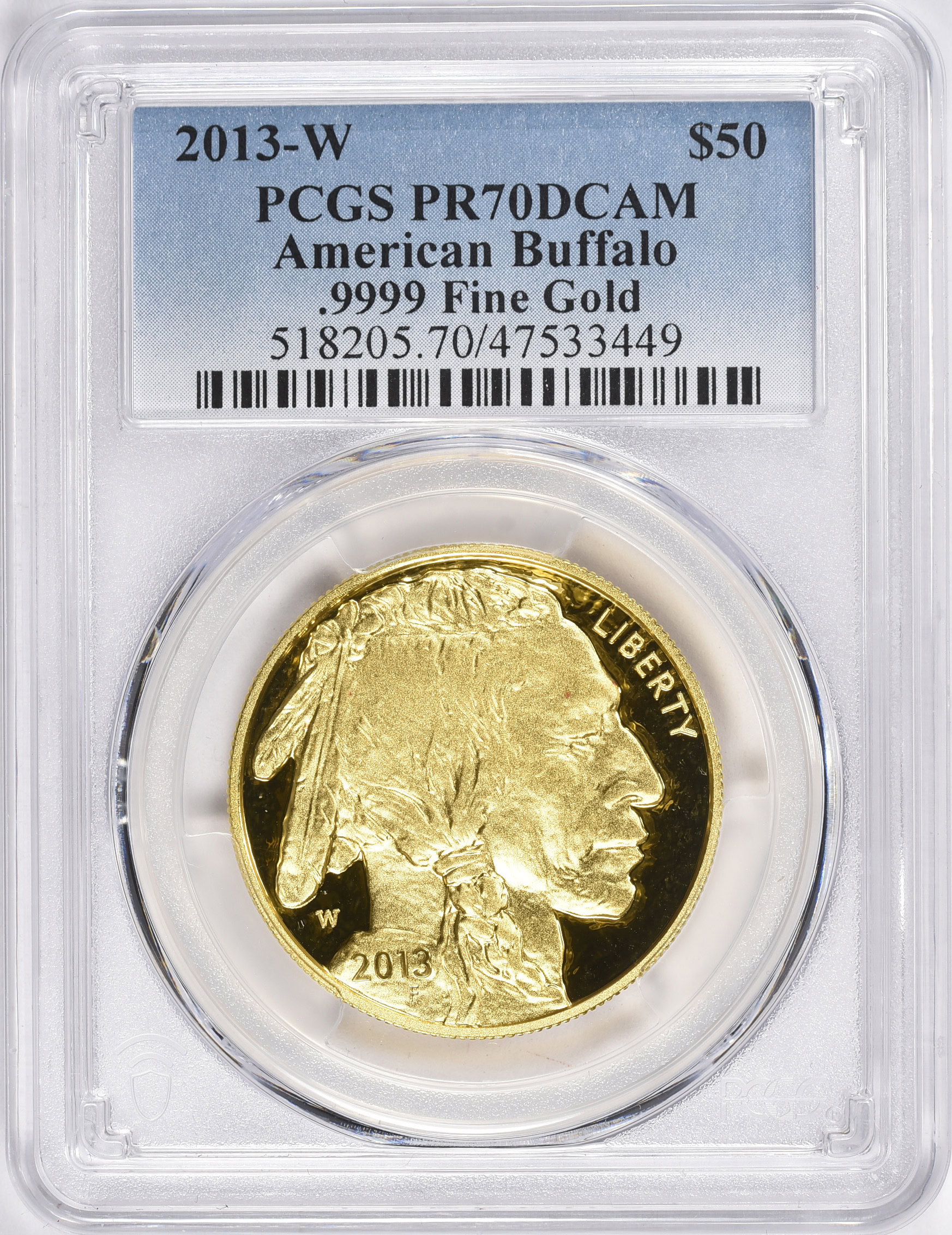 2013-W $50 One-Ounce Gold American Buffalo PCGS Proof-70 DCAM (Item 1465721) | GreatCollections ...