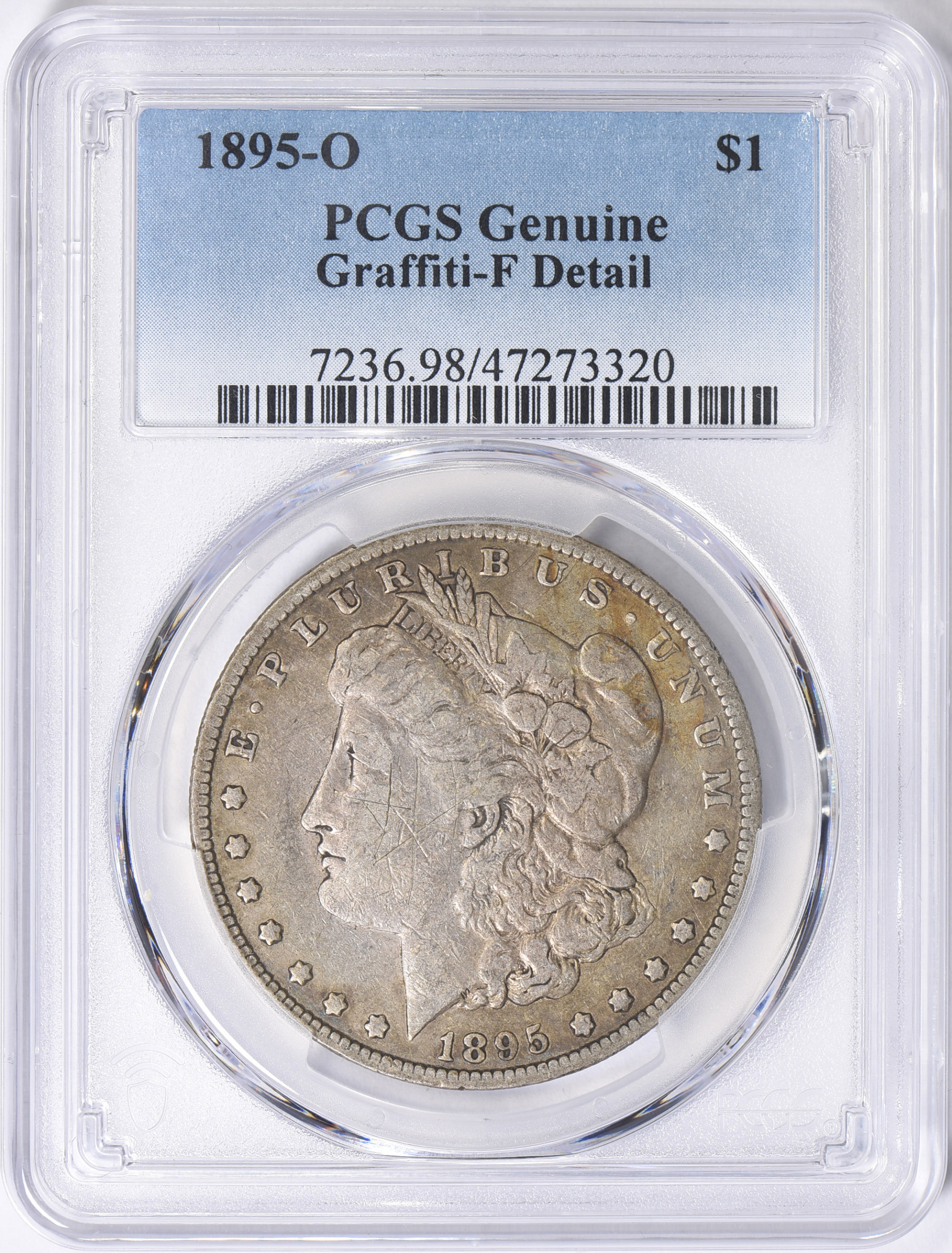 1895-O Morgan Silver Dollar PCGS Genuine Fine Details (Item 1466543) | GreatCollections Coin ...
