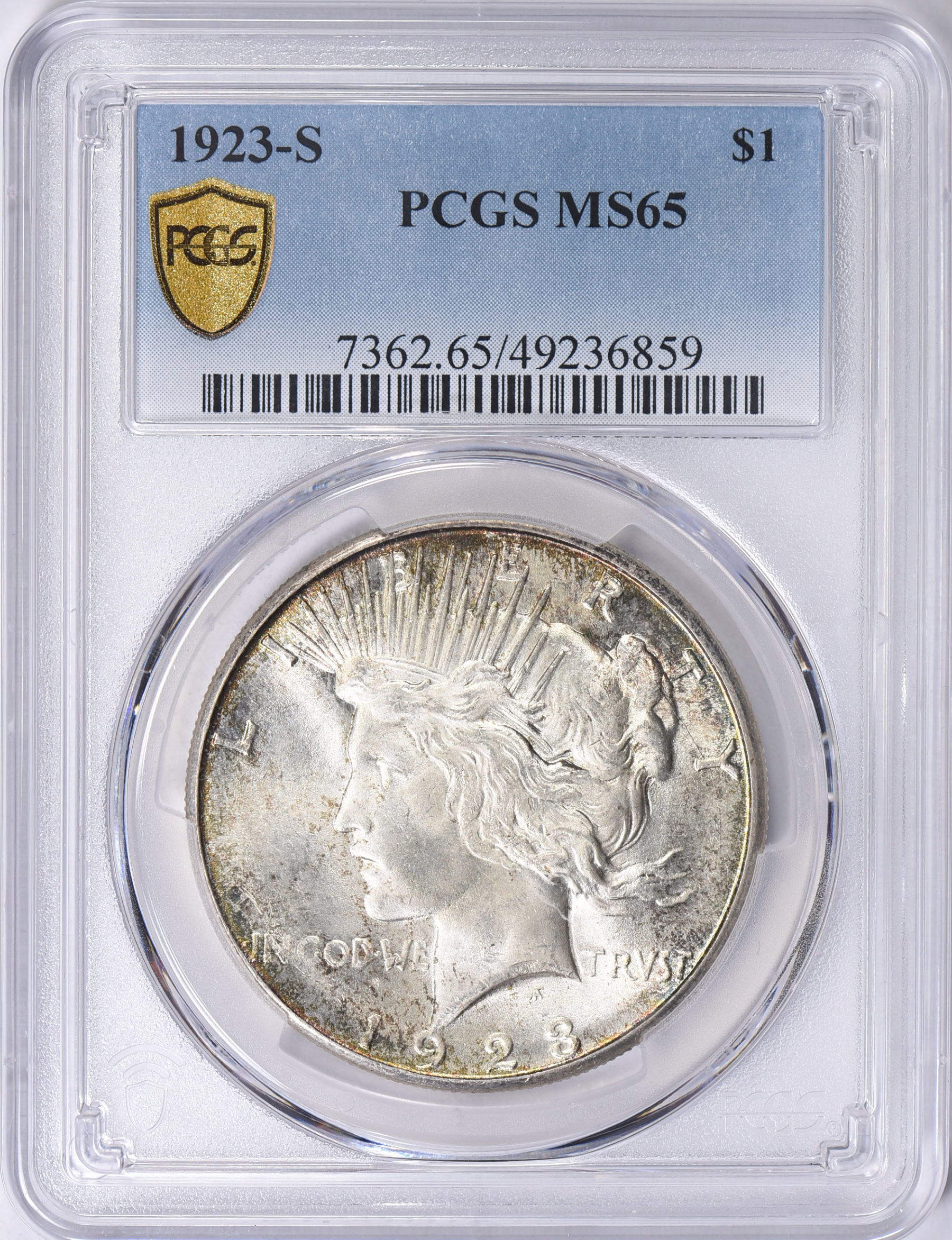 1923-S Peace Silver Dollar PCGS MS-65 (Toned) (Item 1467843 ...