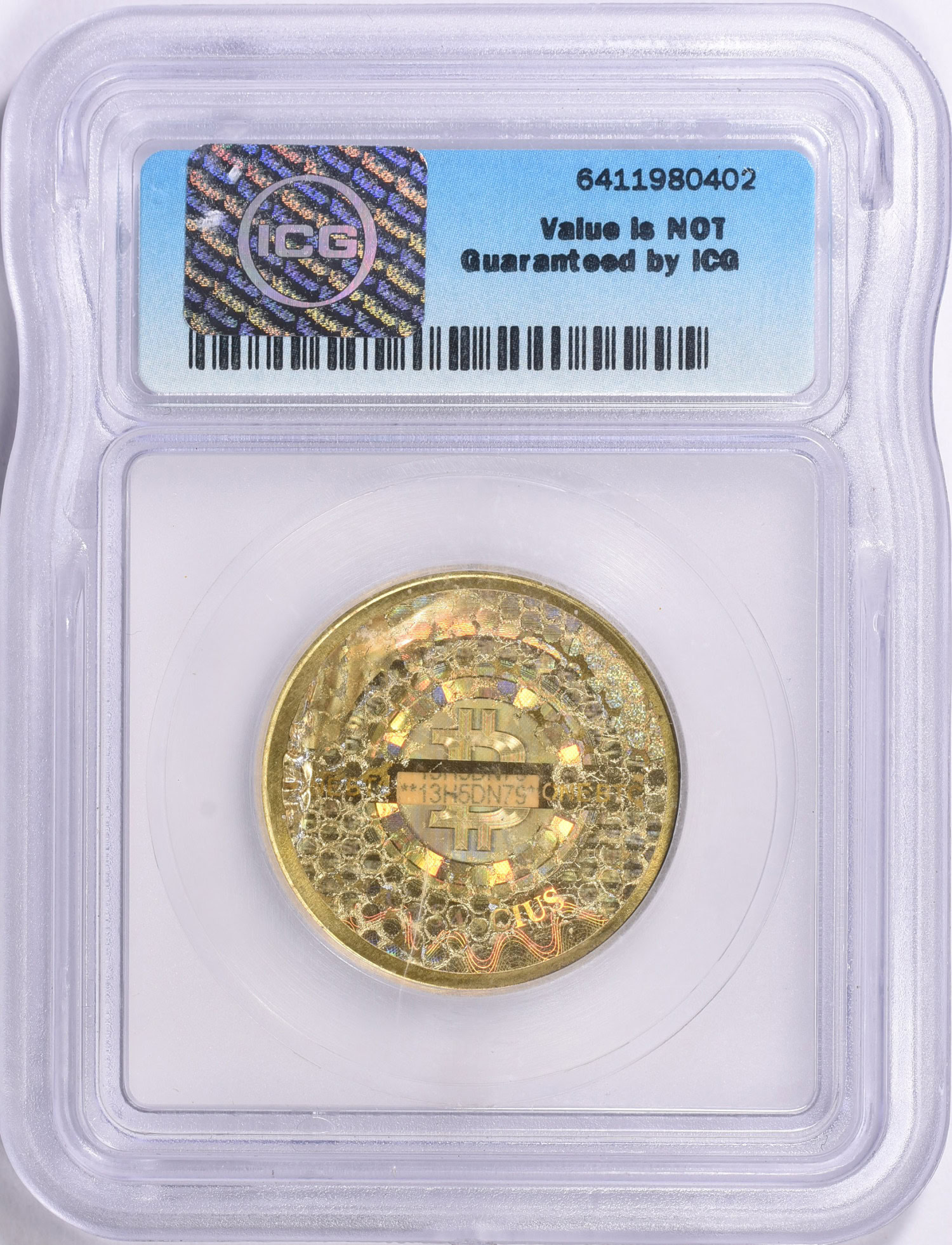2013-S2 Brass Casascius Bitcoin Redeemed Token ICG MS-65 | ICG Cert ...