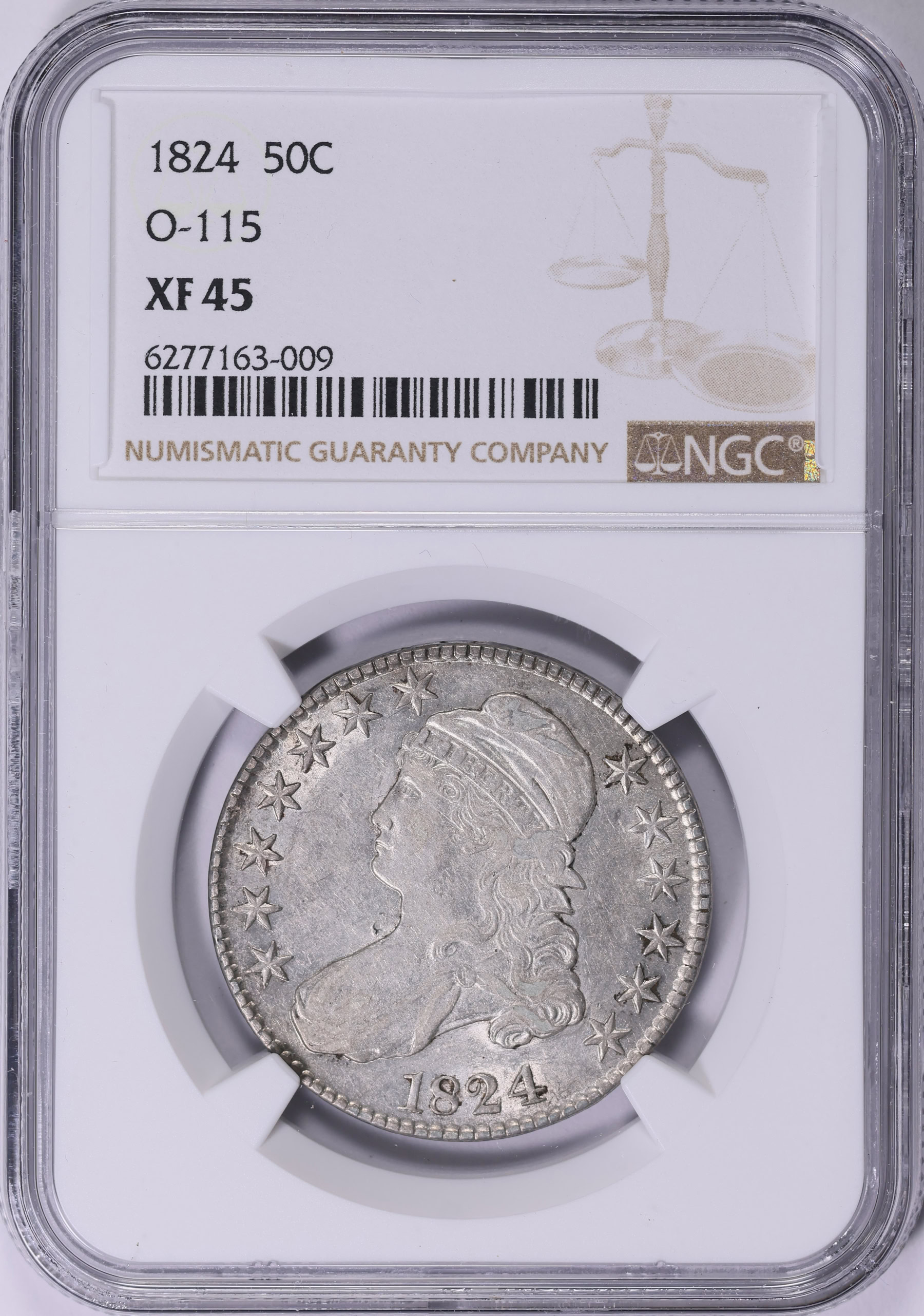 1824 Capped Bust Half Dollar Overton 115 NGC XF-45 (Item 1473458 ...