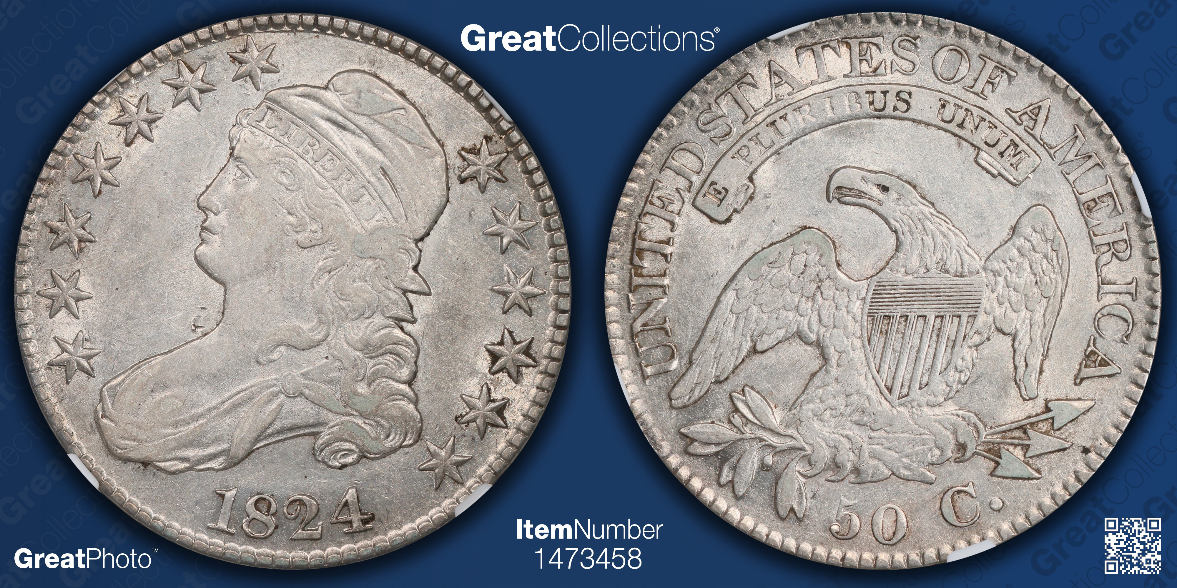 1824 Capped Bust Half Dollar Overton 115 NGC XF-45 (Item 1473458 ...