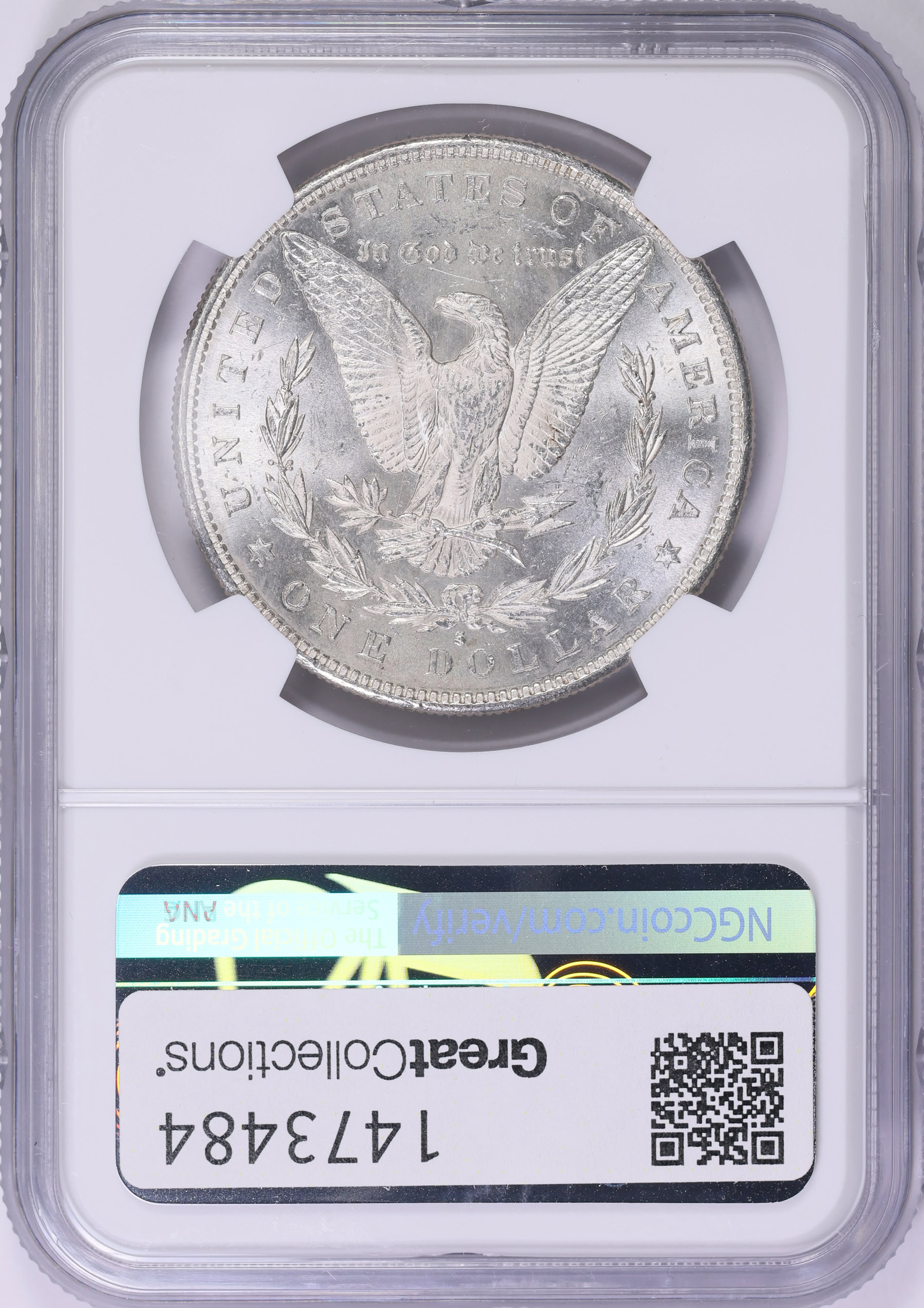 1885-S Morgan Silver Dollar NGC MS-62 (Item 1473484) | GreatCollections ...