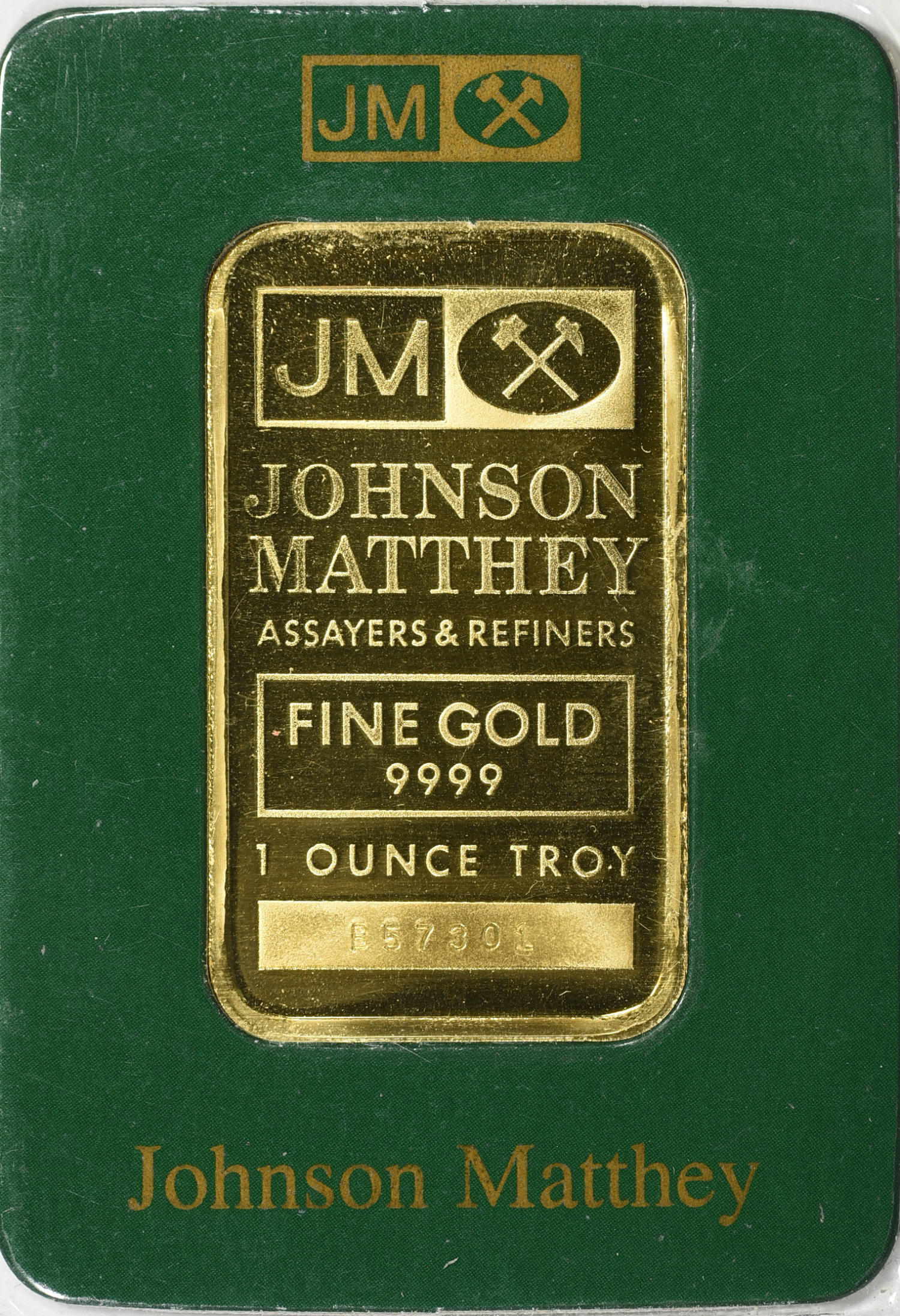 ND Gold 1oz Johnson Matthey Ingot/Bar Uncertified in Original Card and ...