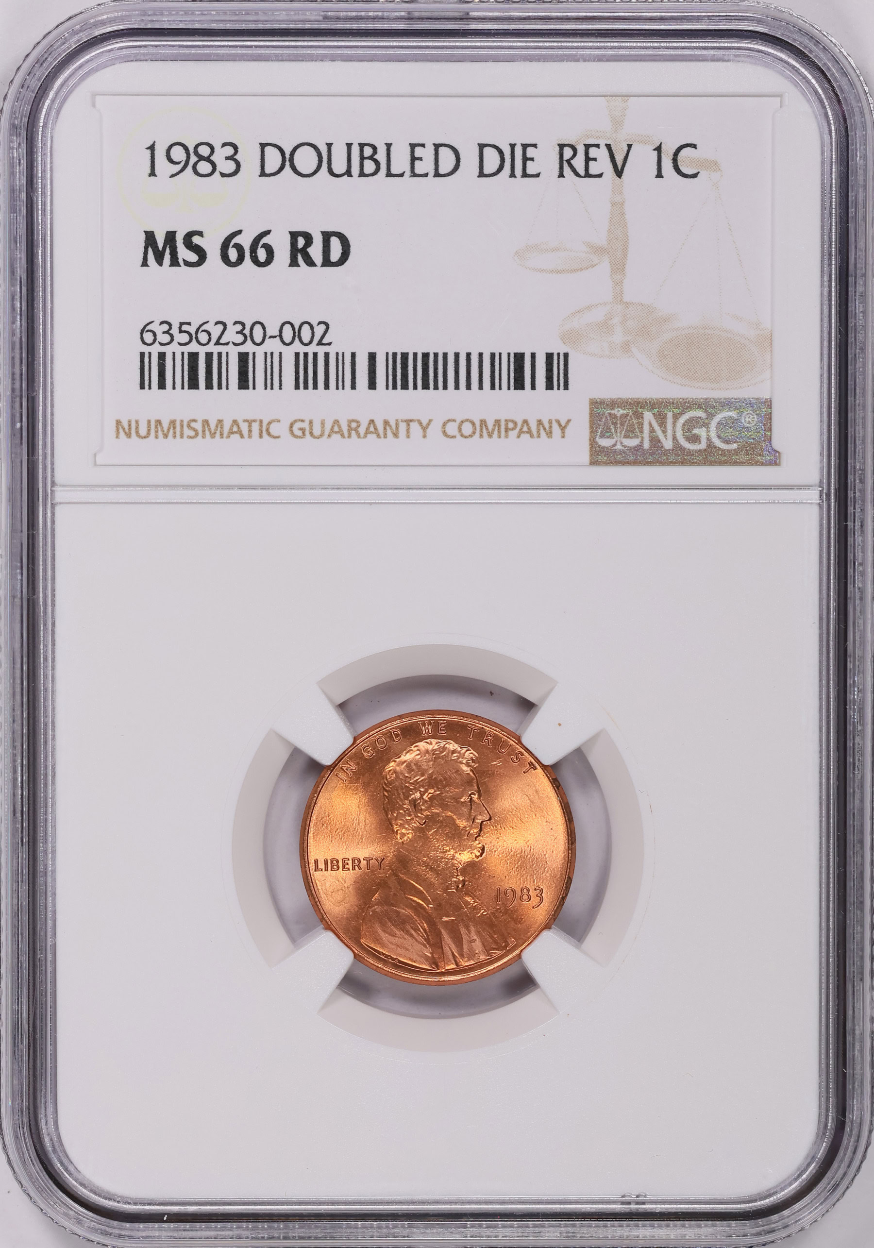 1983 Lincoln Cent Doubled Die Reverse NGC MS-66 RD (Item 1476133 ...