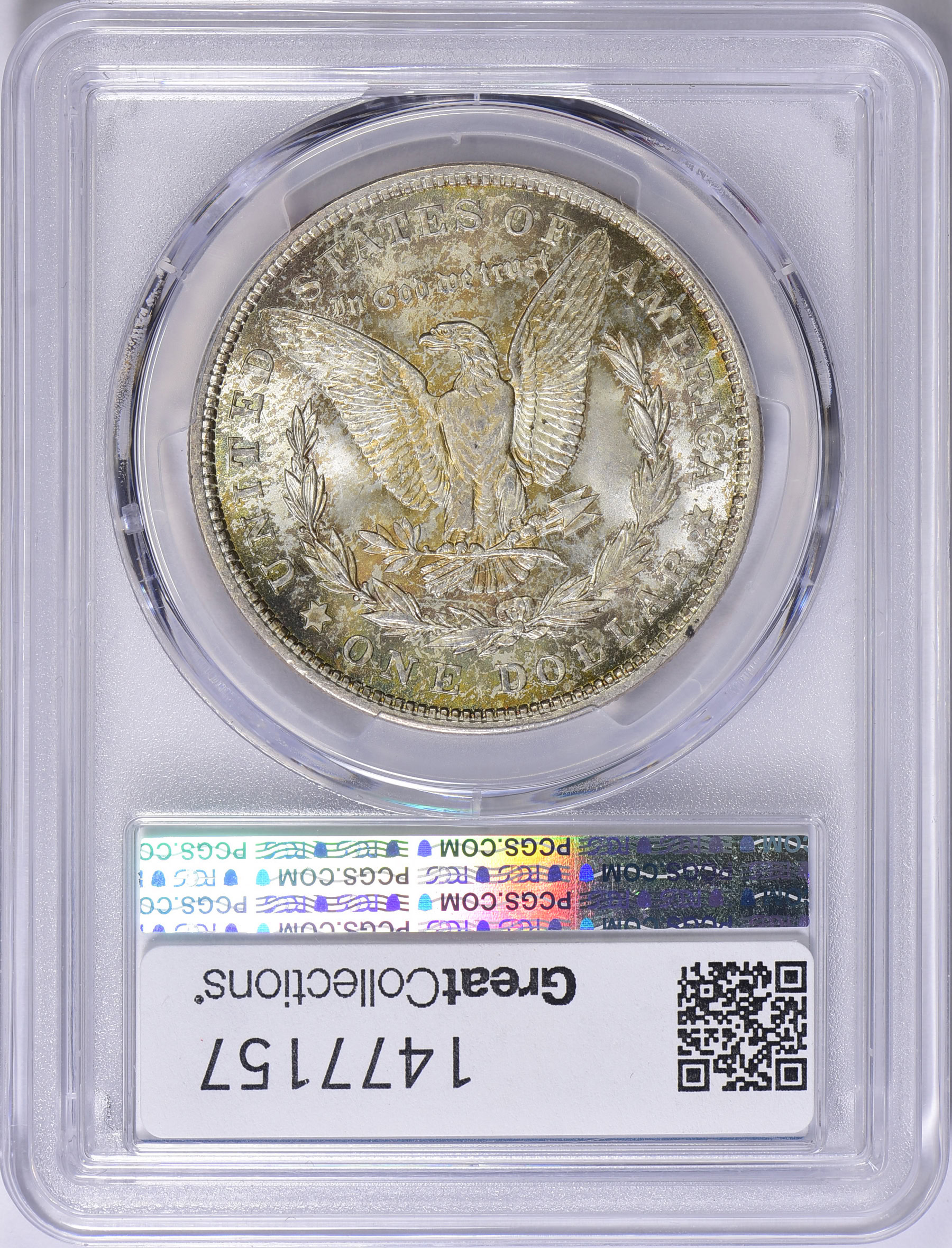 1921-D Morgan Silver Dollar PCGS MS-66+ (CAC Green) (Toned) (Item 1477157) | GreatCollections ...