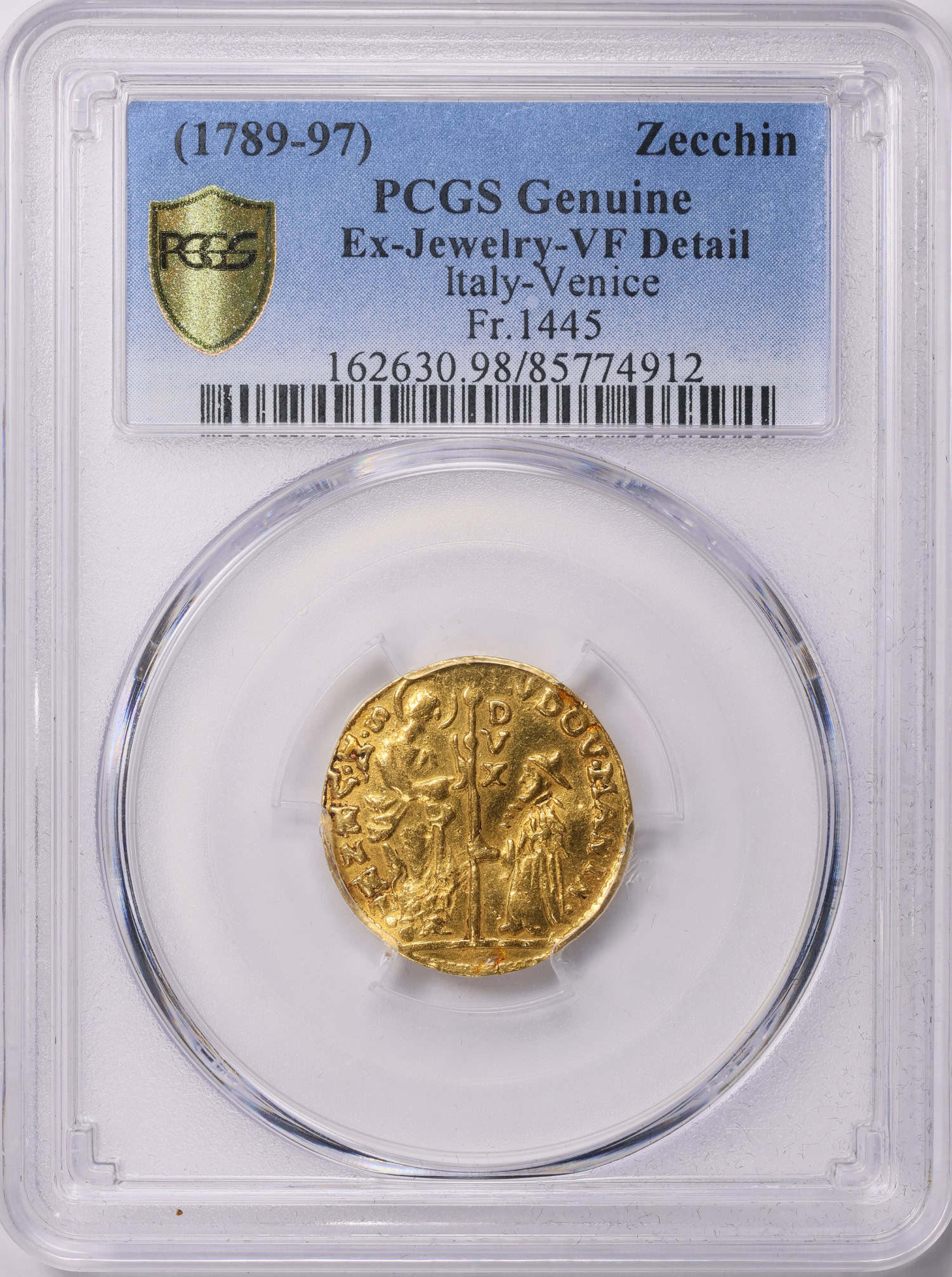 Italy - Venice ND (1789-97) Gold Zecchino of Ludovico Manin KM-755 PCGS ...