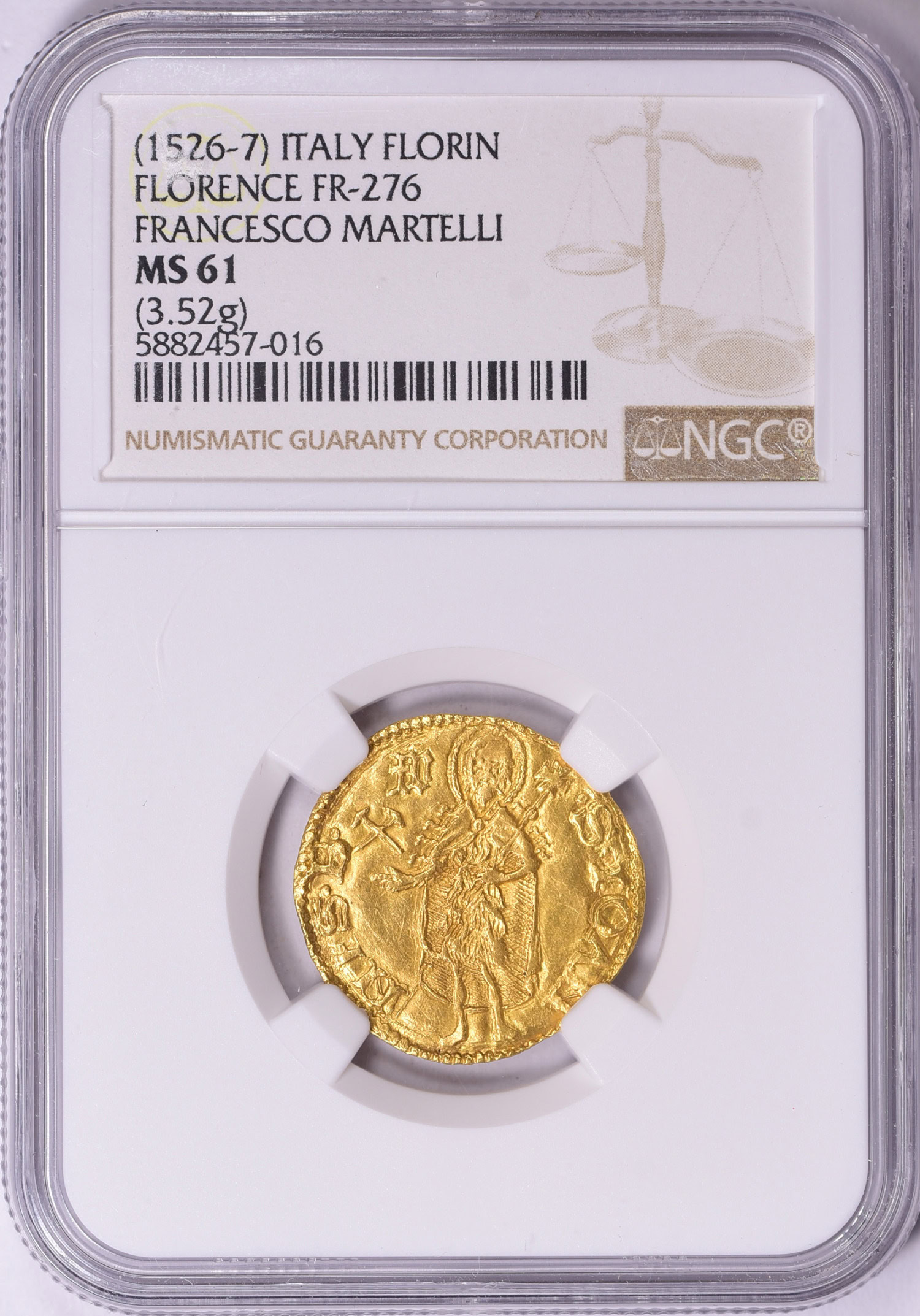 Italy - Florence ND (1526-27) Gold Florin of Francesco Martelli Fr-276 ...