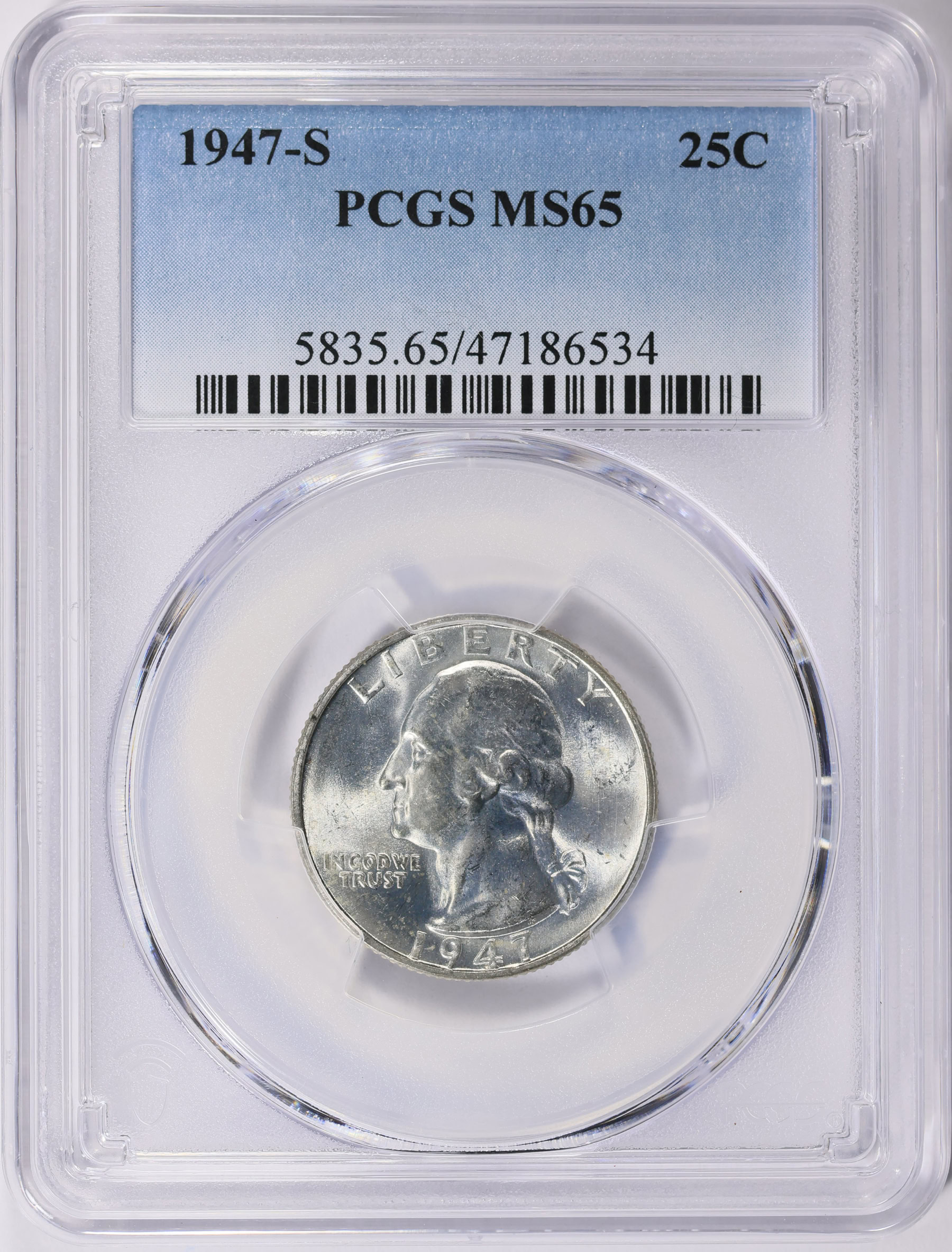 1947-S Washington Quarter PCGS MS-65 (Item 1483745) | GreatCollections Coin Auctions