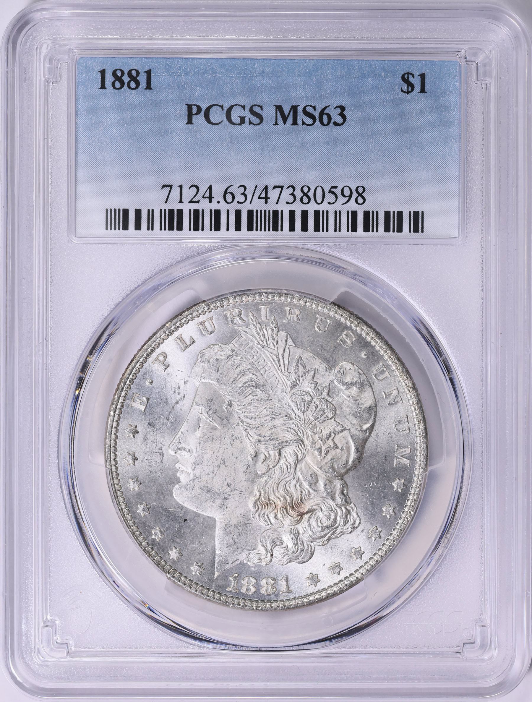 1881 Morgan Silver Dollar PCGS MS-63 (Item 1484157) | GreatCollections Coin Auctions