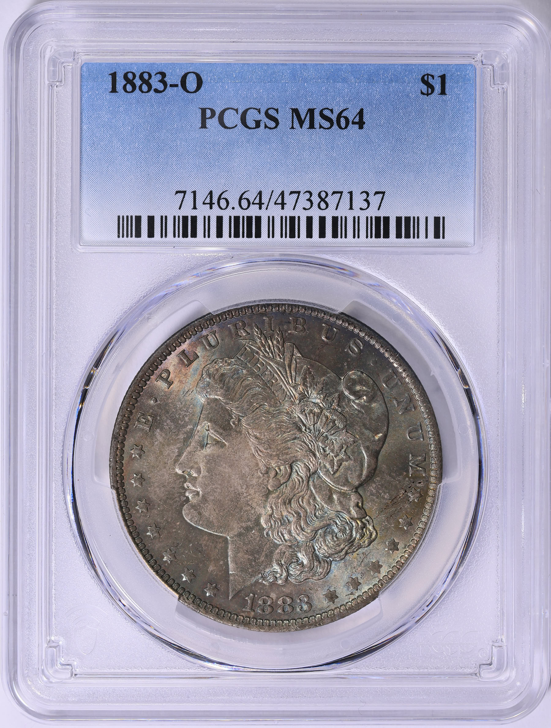 1883-O Morgan Silver Dollar PCGS MS-64 (Toned) (Item 1484192) | GreatCollections Coin Auctions