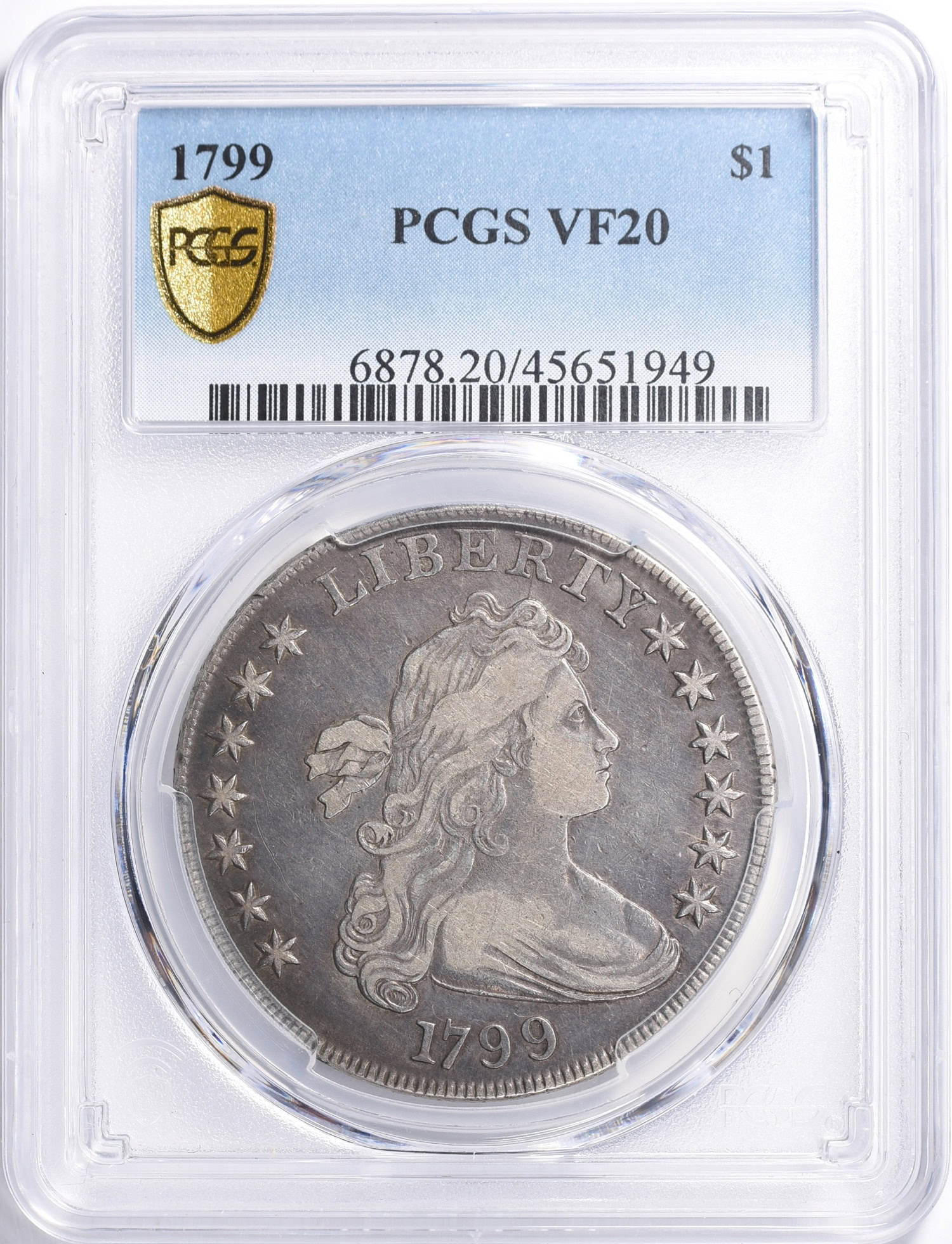 1799 Draped Bust Silver Dollar PCGS VF-20 (Item 1487215) | GreatCollections Coin Auctions