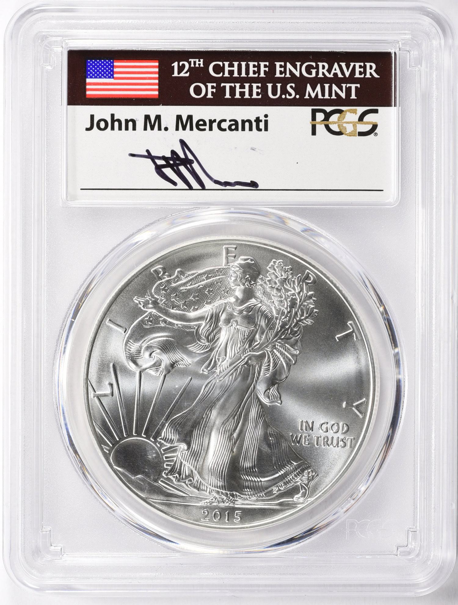 2015-(P) $1 Silver Eagle Total Mintage: 79,640 Struck at Philadelphia ...