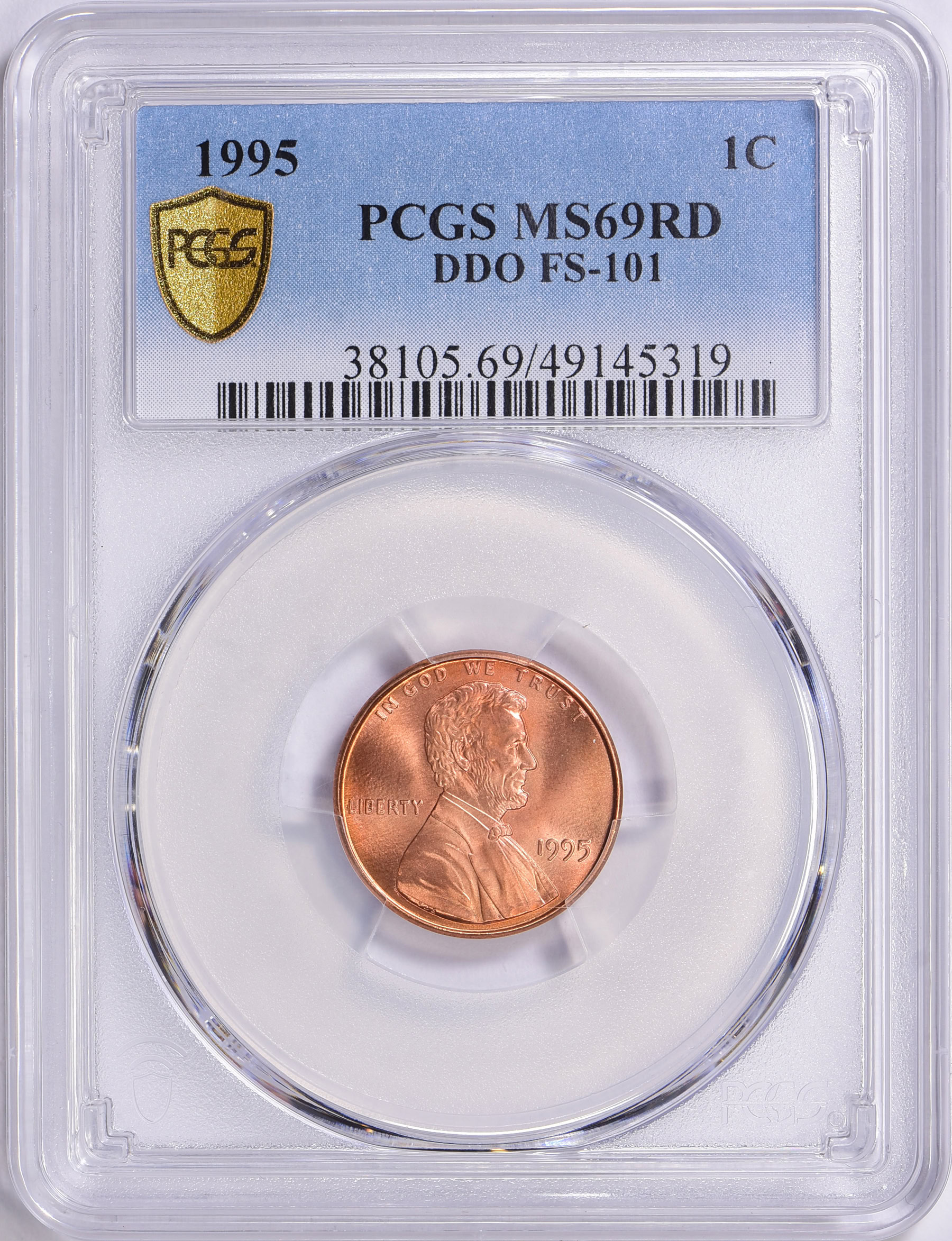 1995 Lincoln Cent Doubled Die Obverse FS-101 PCGS MS-69 RD (Item ...