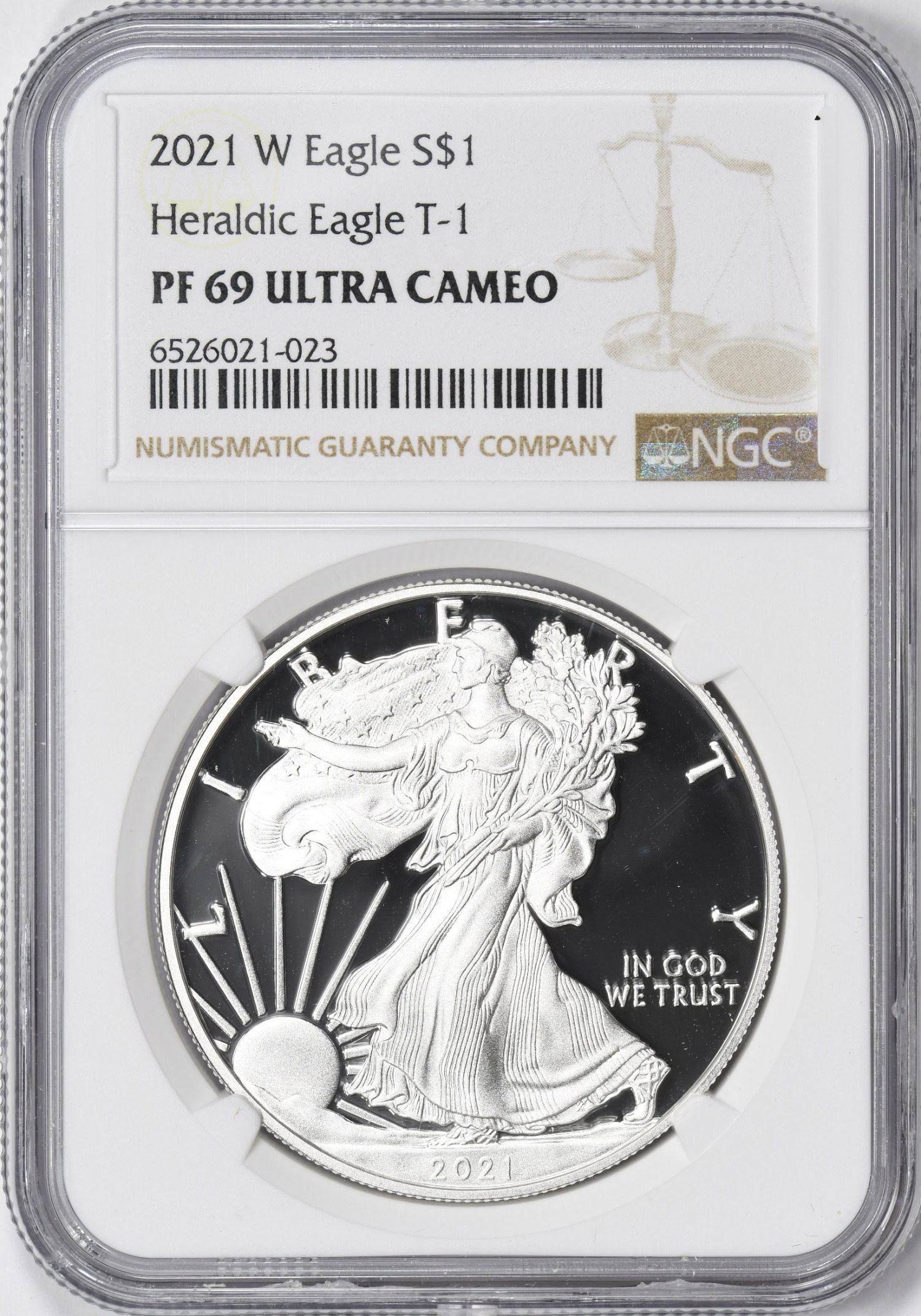 2021-W $1 Silver Eagle Type 1 NGC Proof-69 UC (Item 1488667 ...