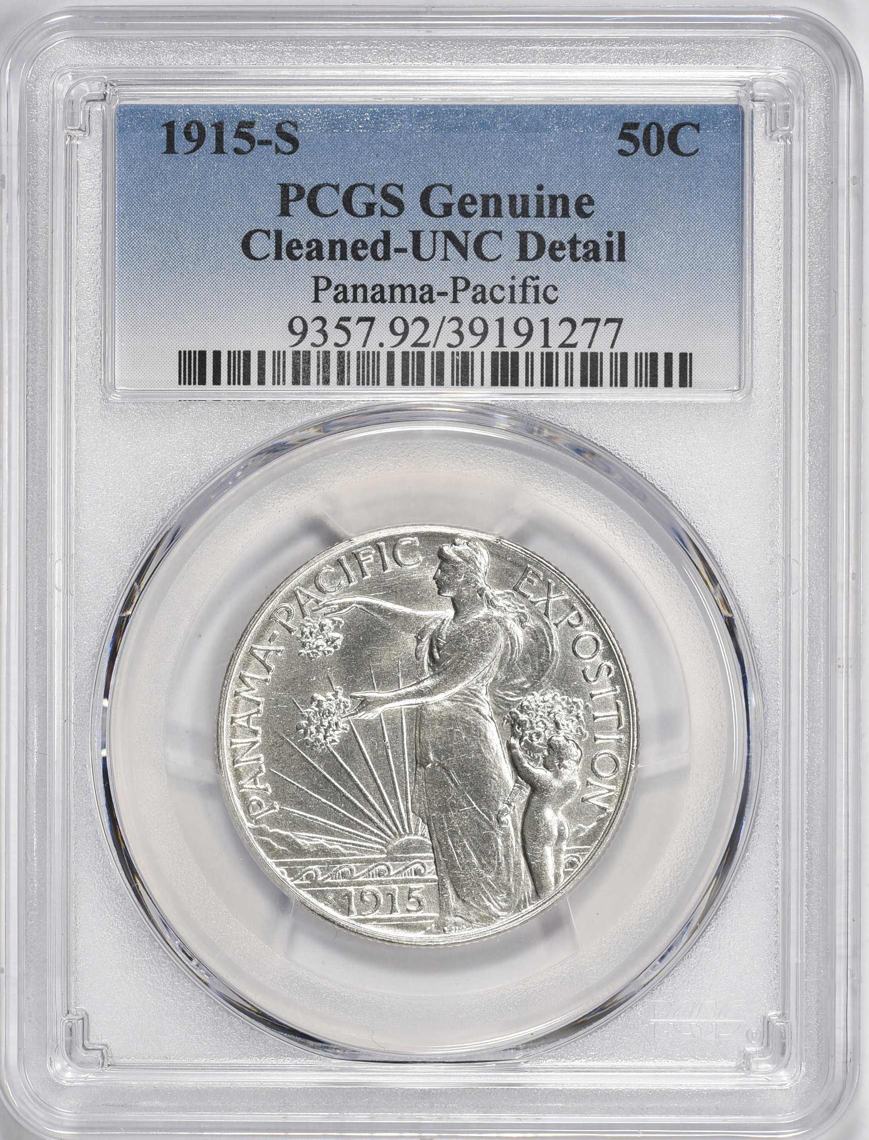 1915-S Panama-Pacific Exposition Half Dollar PCGS Genuine Unc Details (Item 1489107 ...